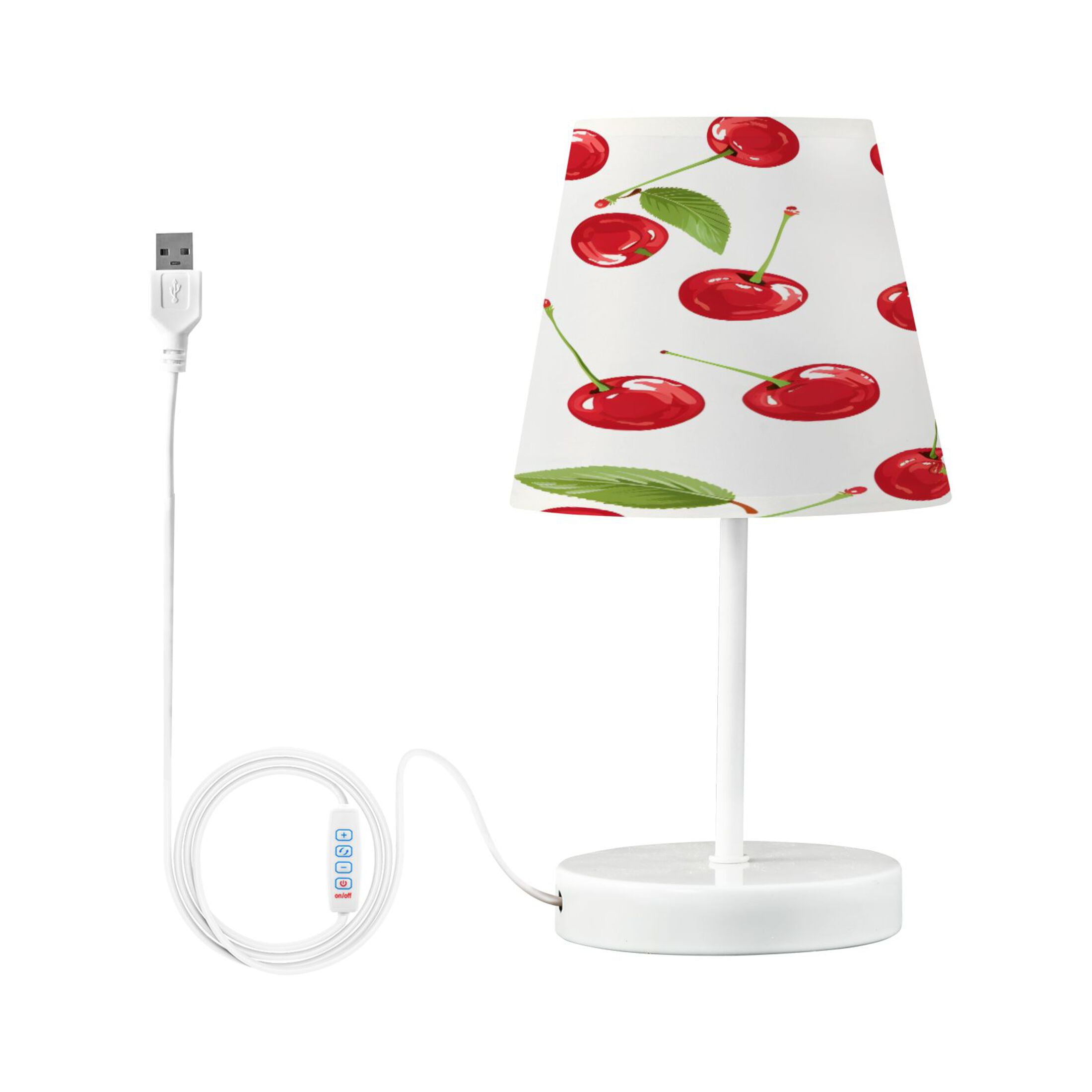 Fresh Cherries Desk Lamp LED Table Nightstand Lamps with 3 Color ...