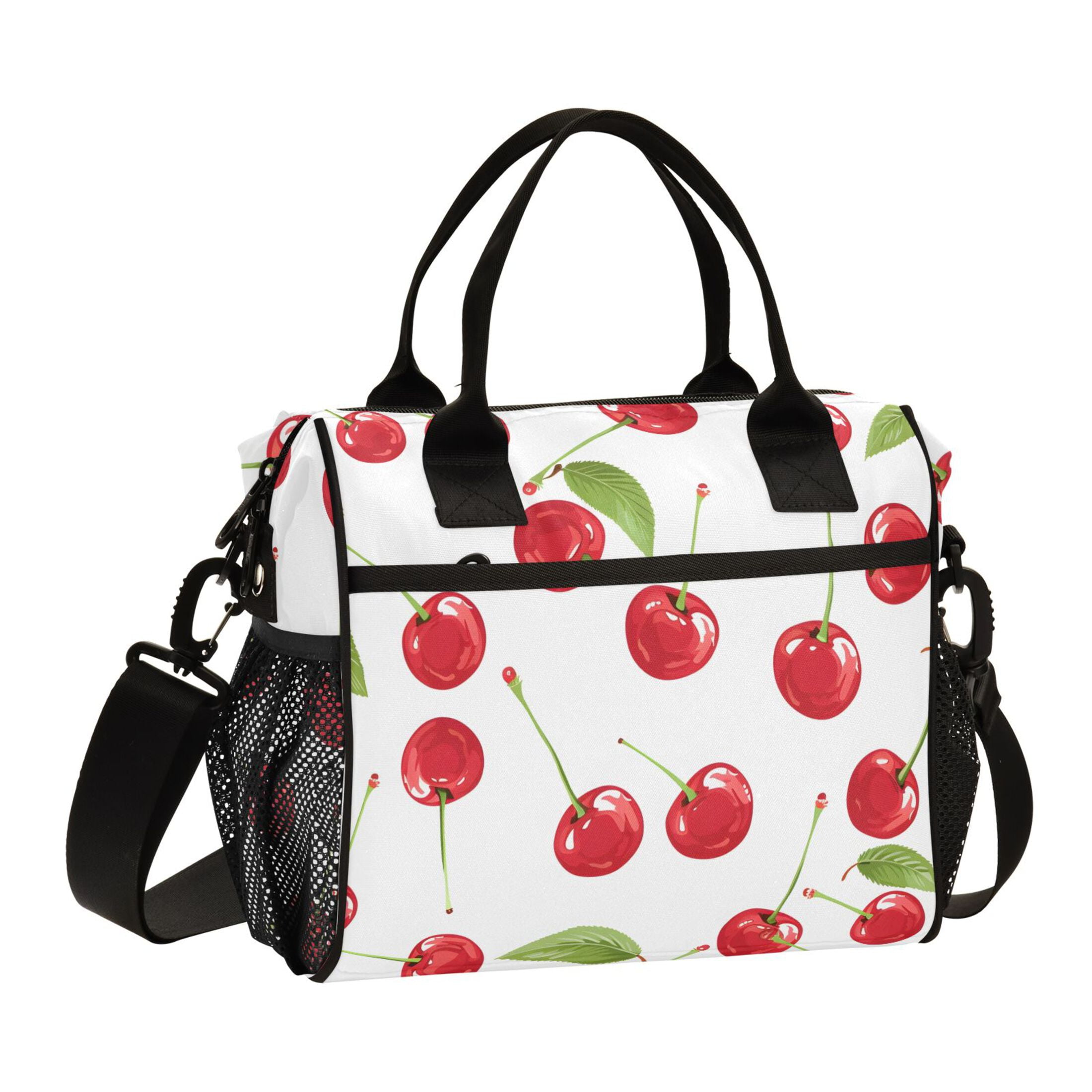 Fresh Cherries Lunch Bag Insulated Lunch Box Leakproof Reusable Cooler ...