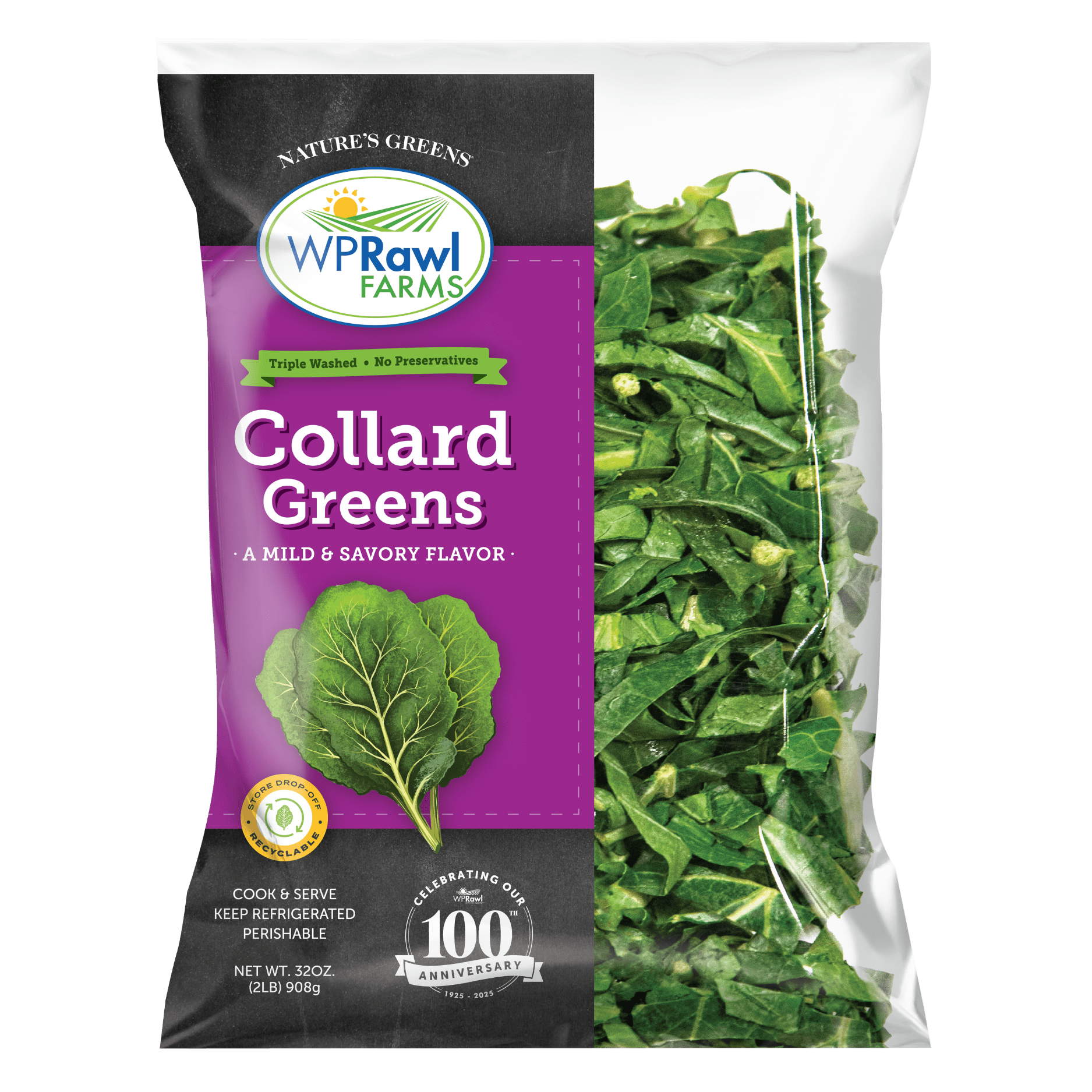 Fresh Chopped Collard Greens, 32 oz - Walmart.com