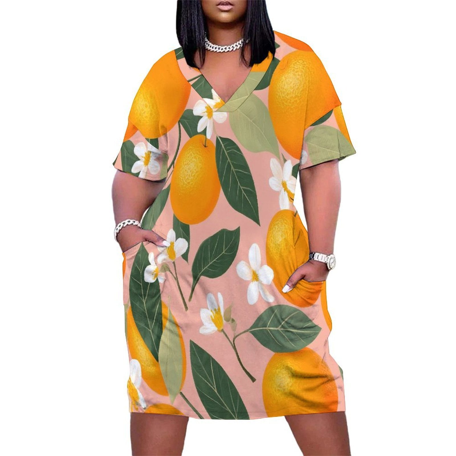 Fresh Citrus Loose Pocket Dress Dresses Summer Summer Dresses for Women ...