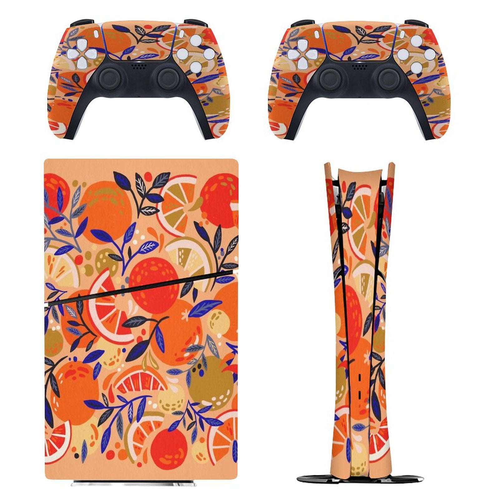 Fresh Citrus Orange PS5/PS5 Pro/PS5 Slim Digital Disc Skin Sticker For ...