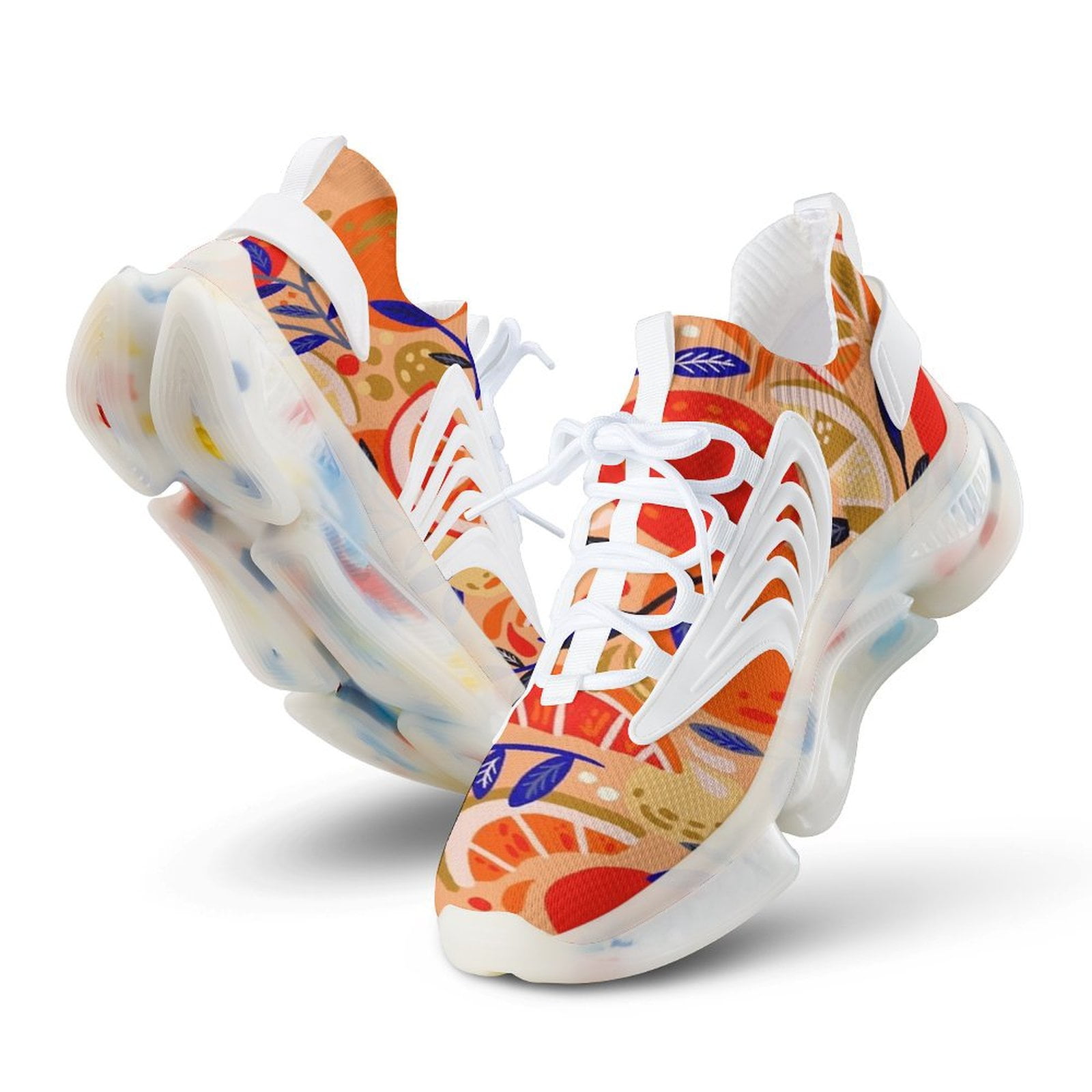 Fresh Citrus Orange Walking Shoes for Men Woman Lightweight Tennis ...