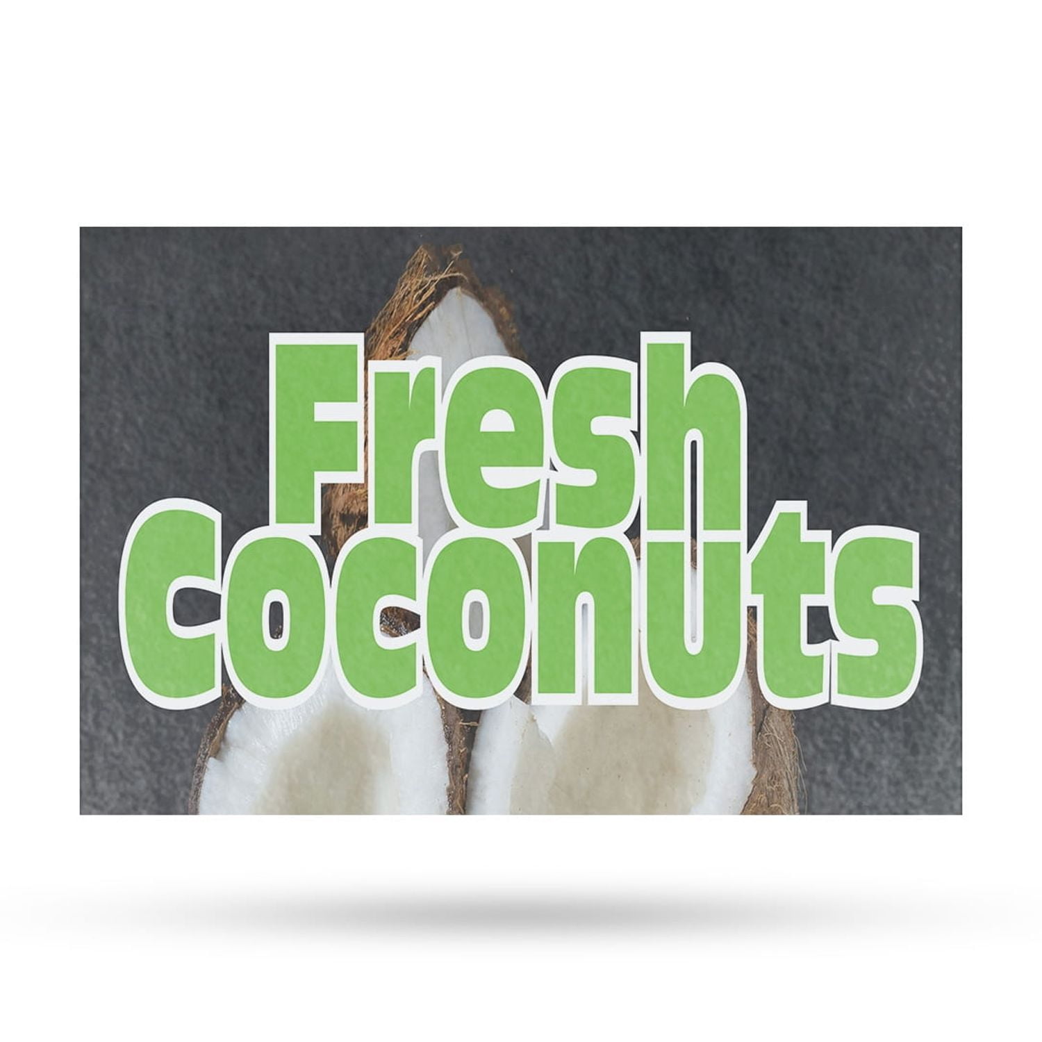 Fresh Coconuts Vinyl Decal 24 Inch x 36 Inch Weatherproof Heavy-Duty ...