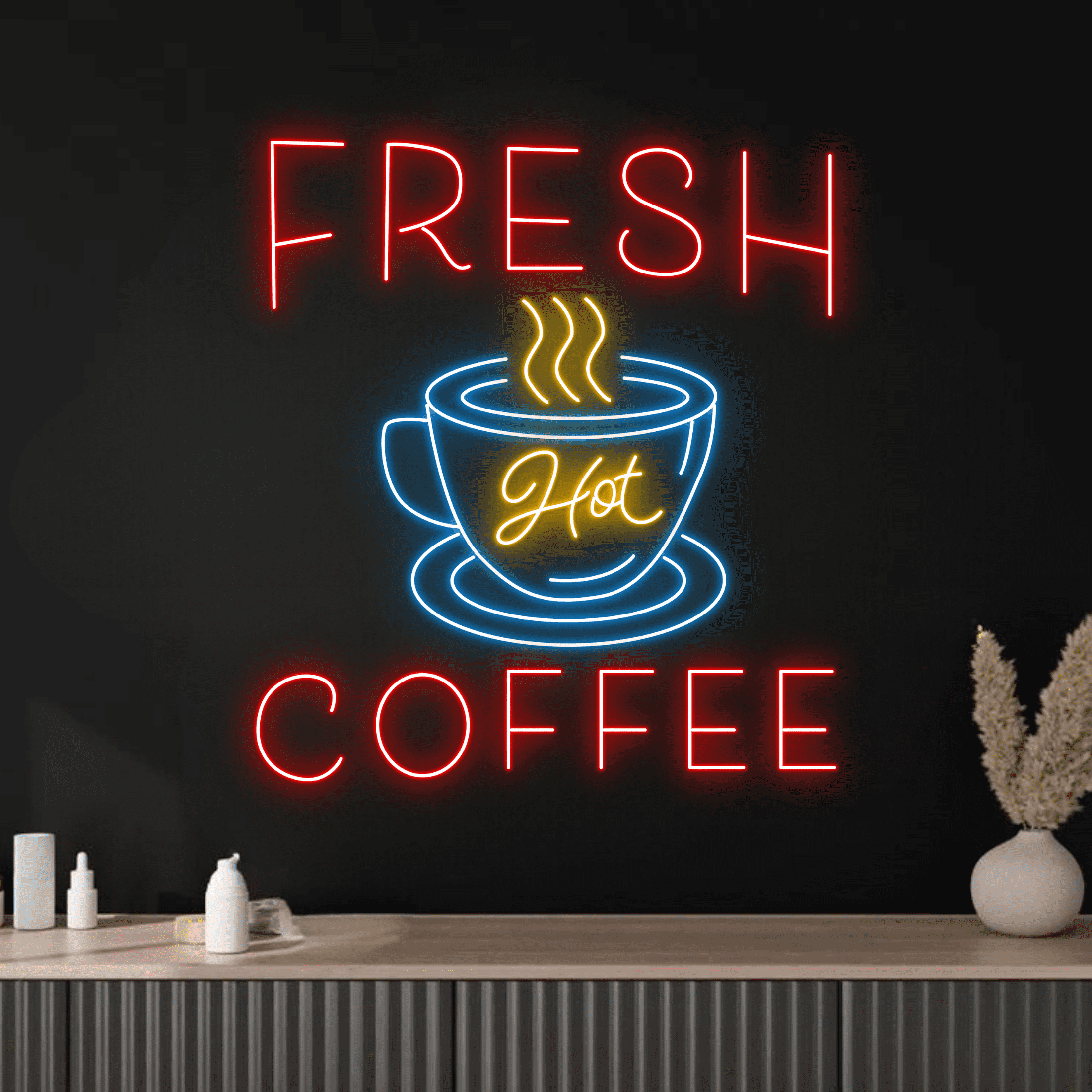 Fresh Coffee Neon Sign, Coffee Store Decor Signboard - Walmart.com