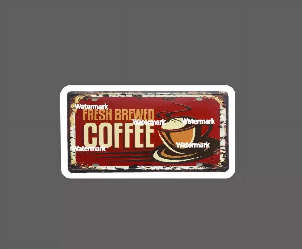 Fresh Coffee Sticker Brew Retro Waterproof Sticker Phone Decal Water ...