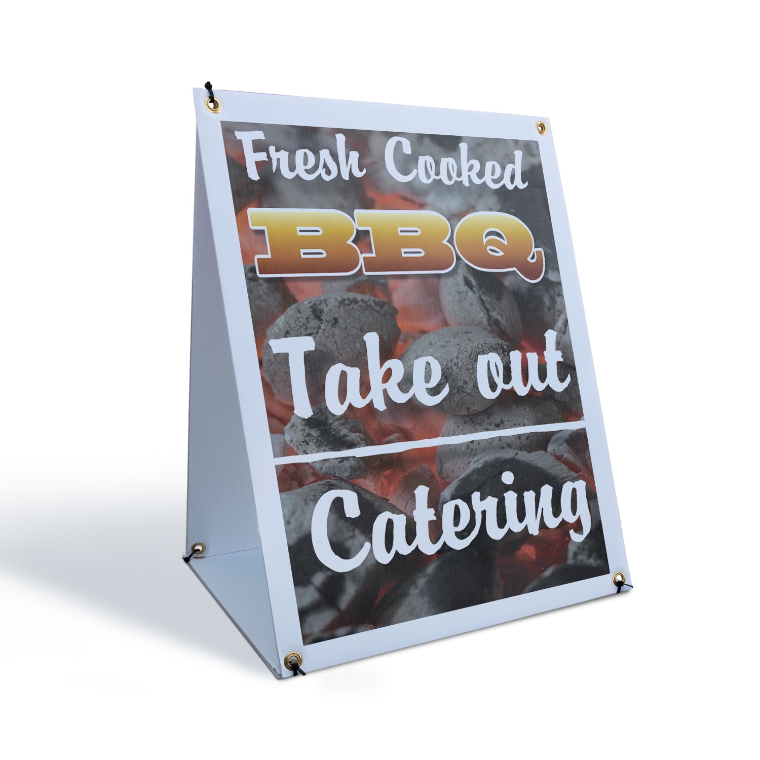Fresh Cooked BBQ Take Out Catering Sidewalk Sign 18 Inch x 24 Inch A ...