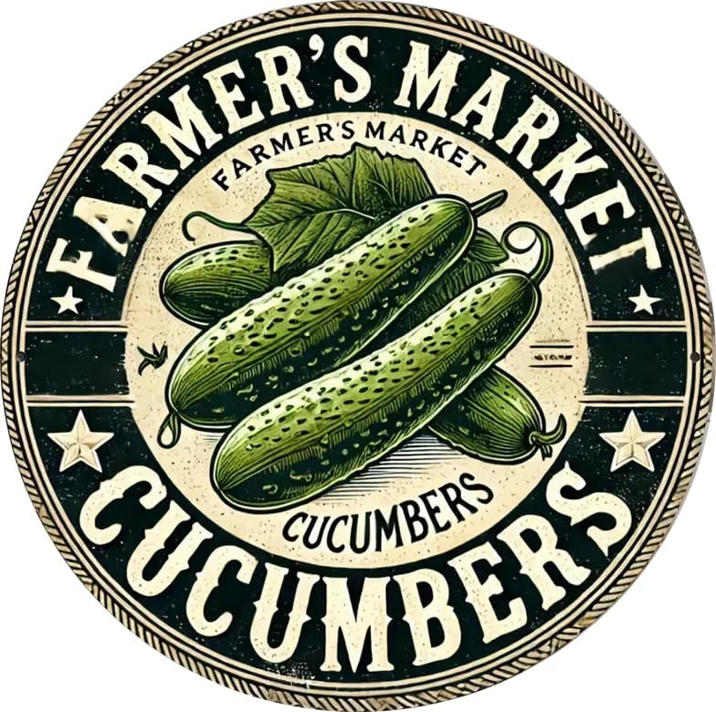 Fresh Cucumber Metal Tin Sign are Poster Wall Decor New 8"x8" - Walmart.com