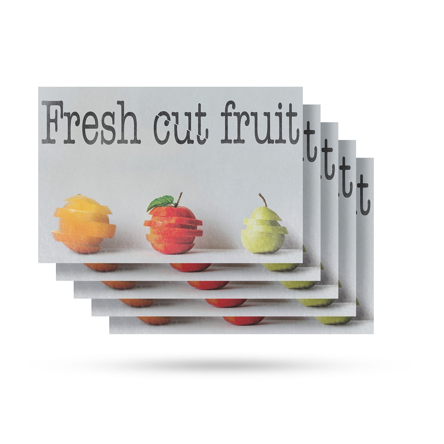 Fresh Cut Fruit Vinyl Decal 5 Pack of 18 Inch x 24 Inch Weatherproof ...