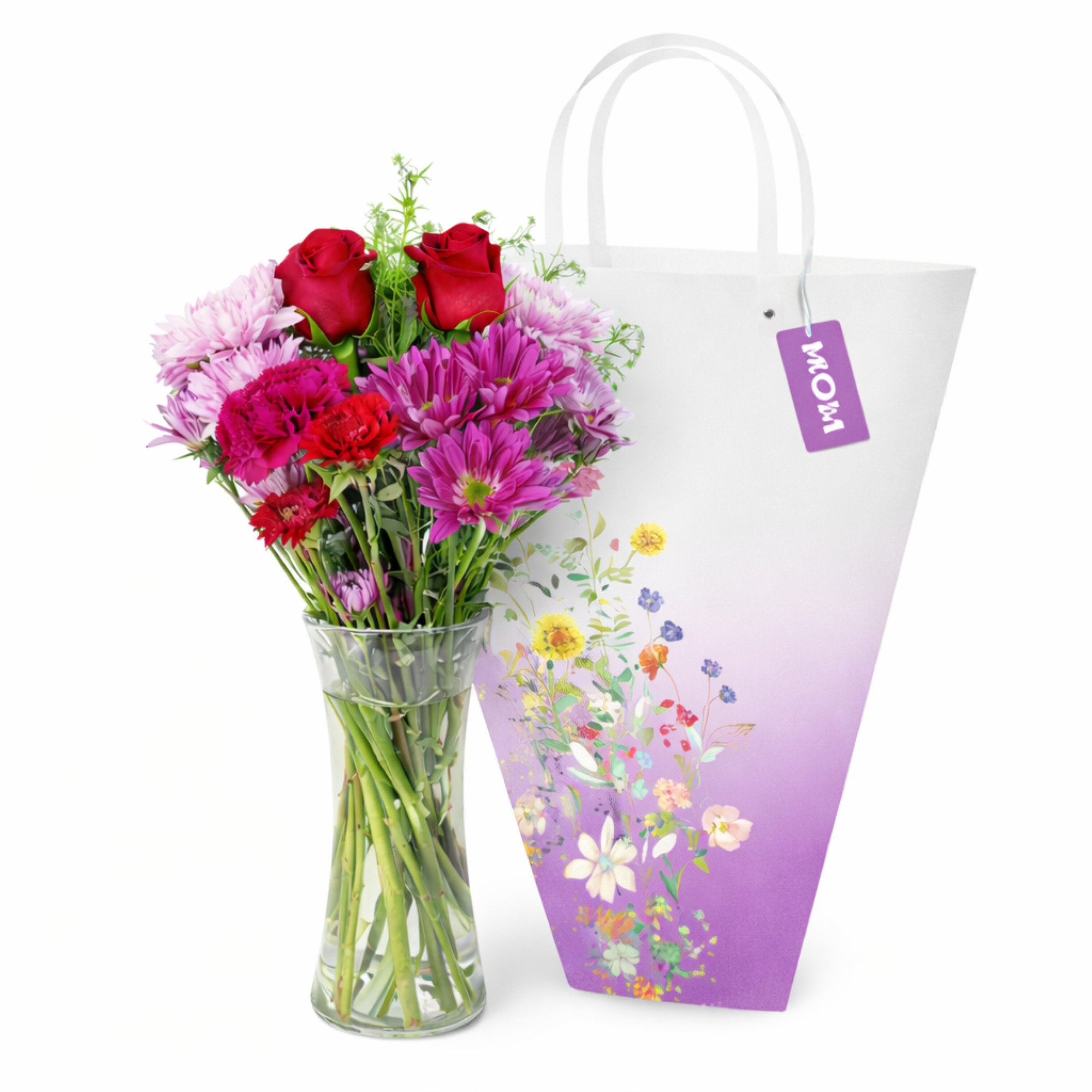 Mother's Day Mixed Bouquet Large with Vase, Colors May Vary - Walmart ...