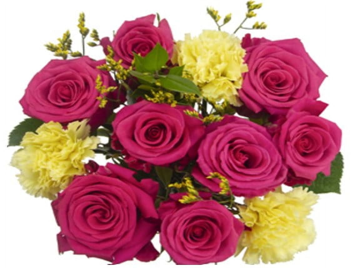 Fresh-Cut Rose and Flower Bouquet, Minimum of 13 Stems, Colors Vary ...