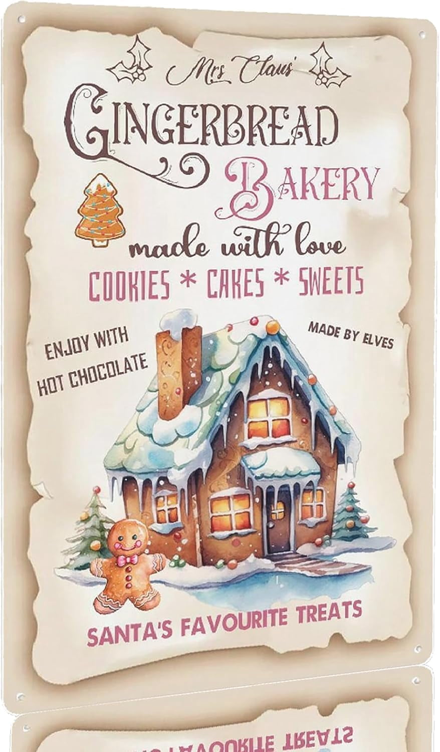 Fresh Daily Gingerbread Cakes Cookies Bread Metal Signs for Home ...