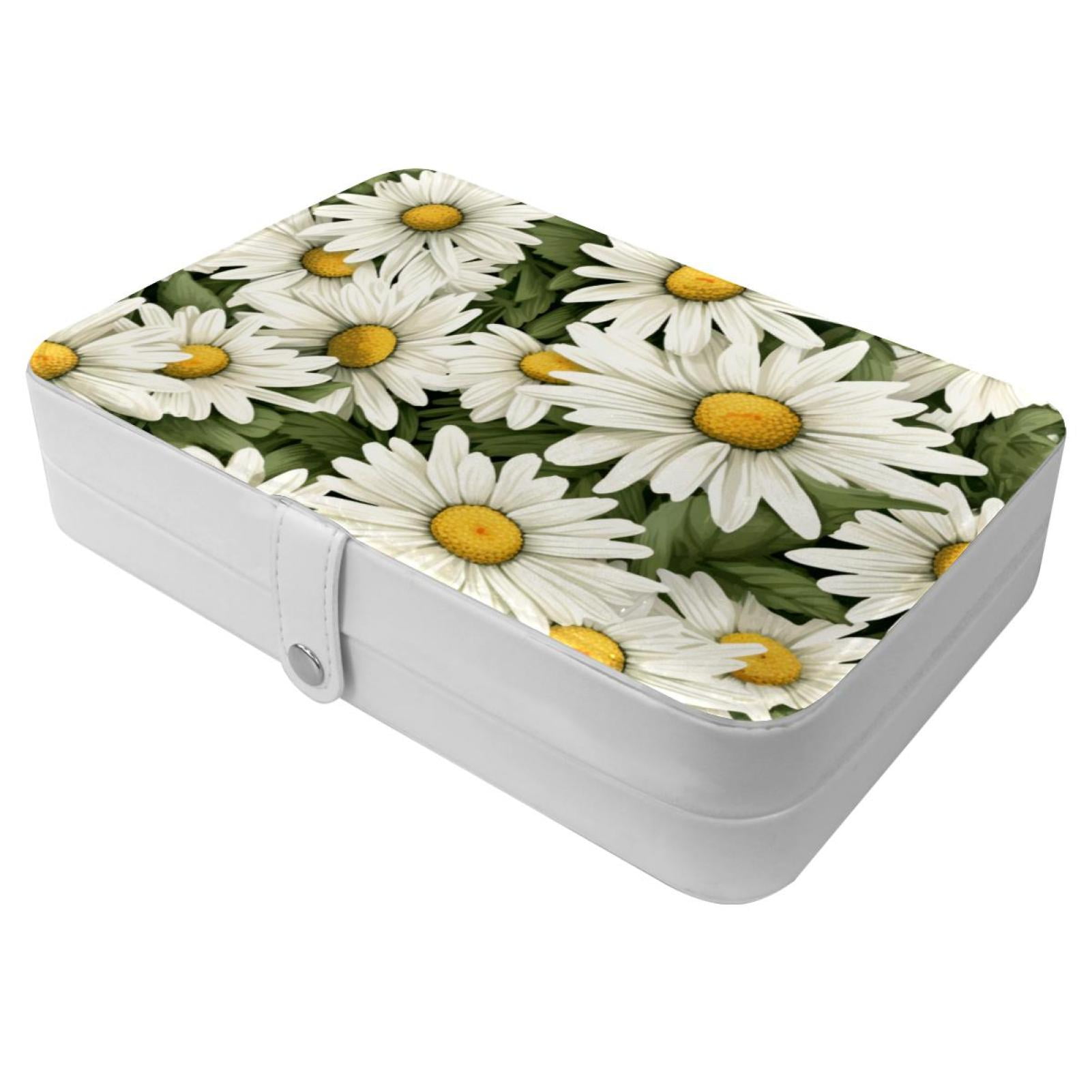 Fresh Daisies Travel Jewelry Box - Compact and Portable - Ideal Storage ...