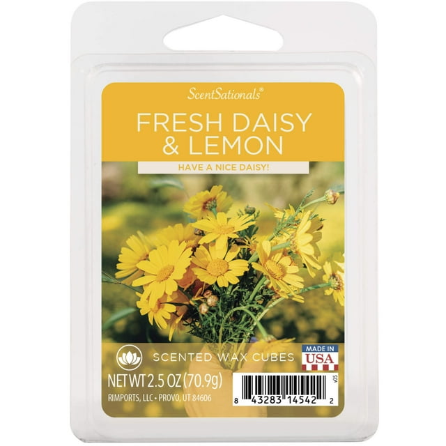 ScentSationals Fresh Daisy & Lemon Wax Melts with Jasmine & Freesia, 2.5 oz (1-Pack) - Walmart.com