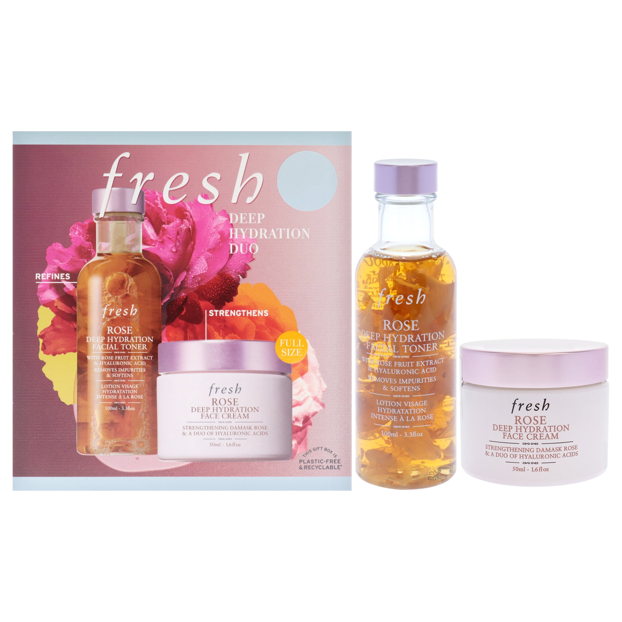 Fresh Deep Hydration Duo , 2 Pc 3.3oz Rose Deep Hydration Facial Toner ...