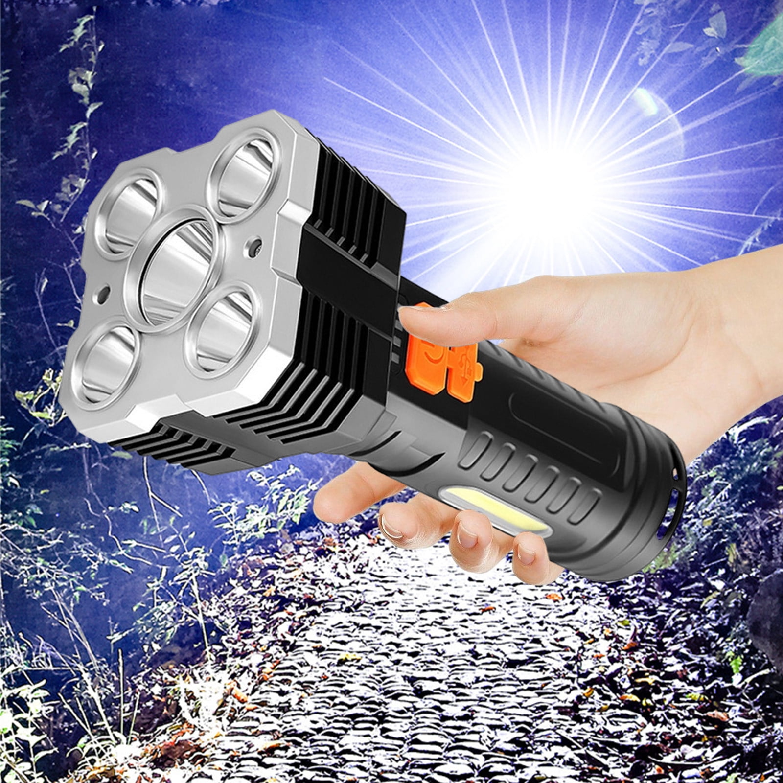 Fresh Designs, COB Side Light Flashlight, Portable USB Rechargeable ...
