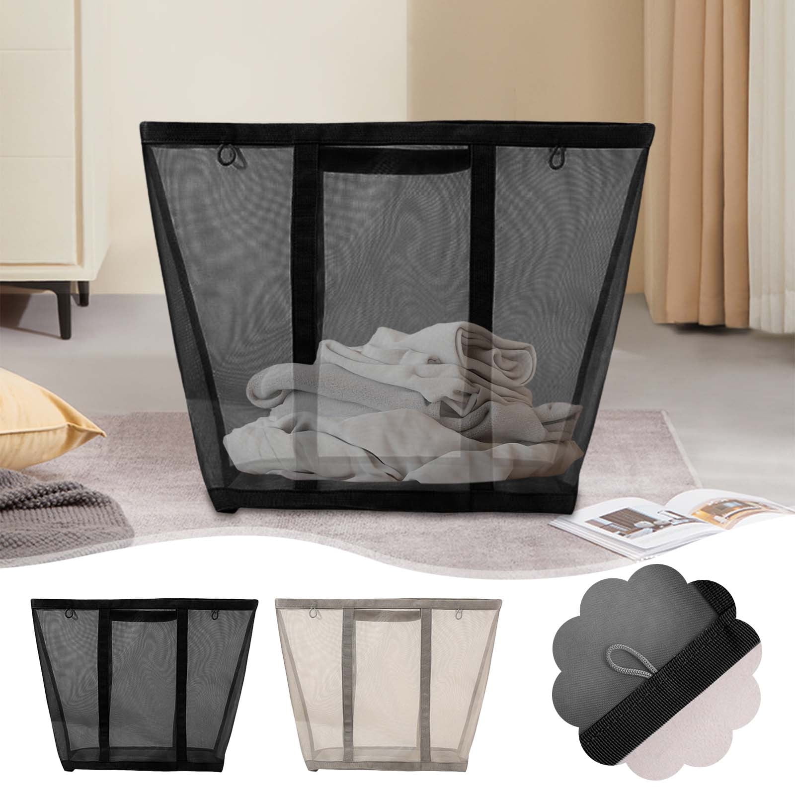Fresh Designs, Folding Laundry Basket, Mesh Portable, Wall-Mounted ...