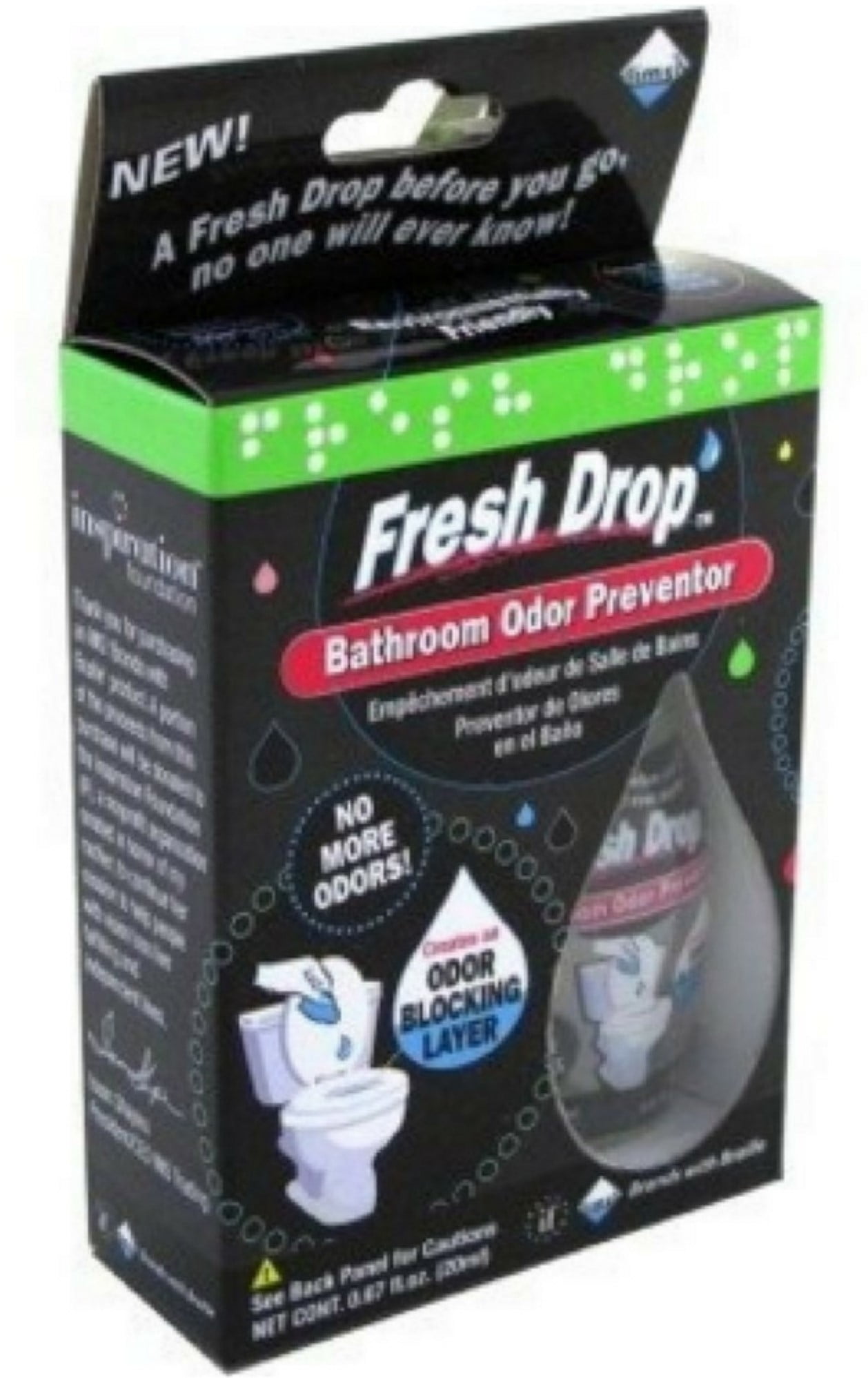 Fresh Drop Bathroom Odor Preventor, Smell Freshener and Eliminator ...