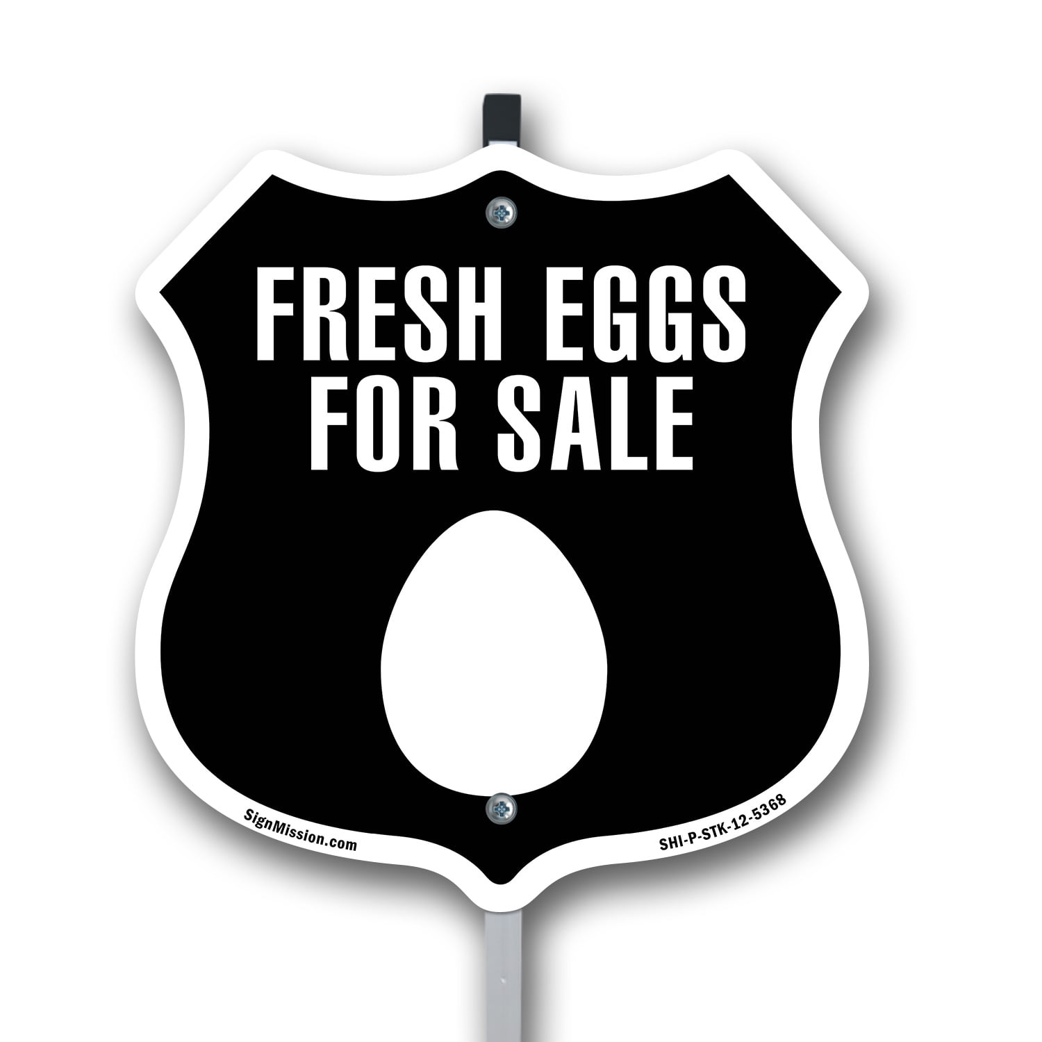 Fresh Eggs For Sale 12 inch X 12 inch Shield Shaped Commercial Grade ...