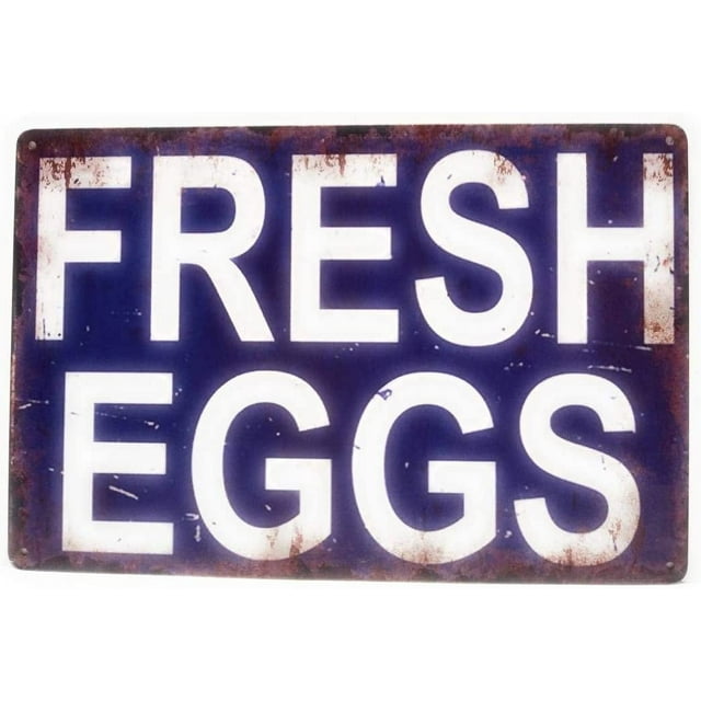 Fresh Eggs Uniqe Metal Tin Sign, Barn Sign, Farmer Sign, Eggs Sign ...