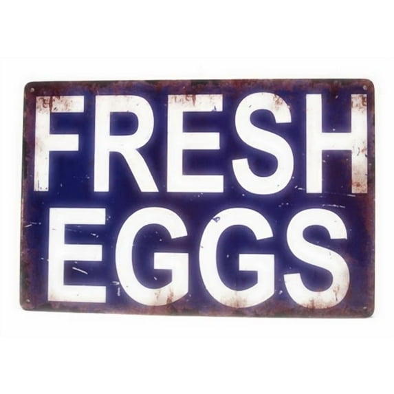 Fresh Eggs Unique Tin Sign, Farmhouse Eggs, Egg Decor, Farm House Sign ...
