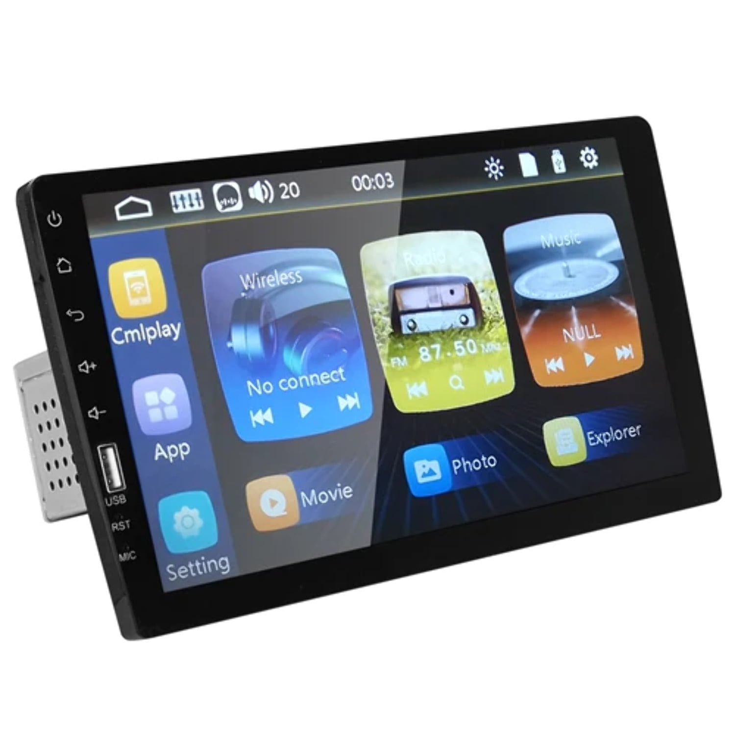 9in Car MP5 Stereo Player Touch Screen 1080P Wireless Car Radio FM USB ...