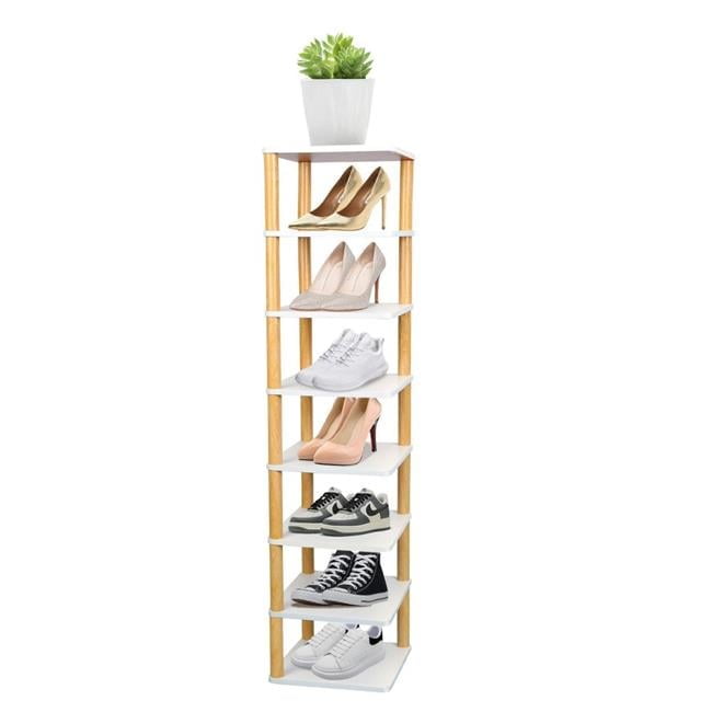 Fresh Fab Finds FFF-8Tier-S-GPCT4223 8 Tier Entryway Wooden Shoe Rack ...