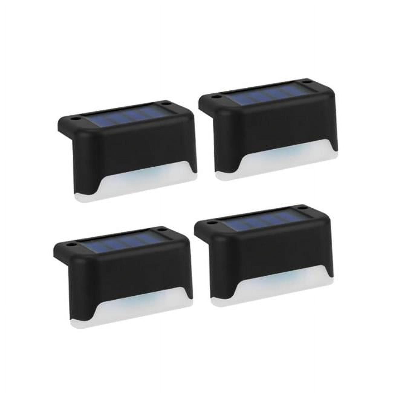 4Pcs Solar Powered LED Step Lights Outdoor IP55 Waterproof Dusk To Dawn ...