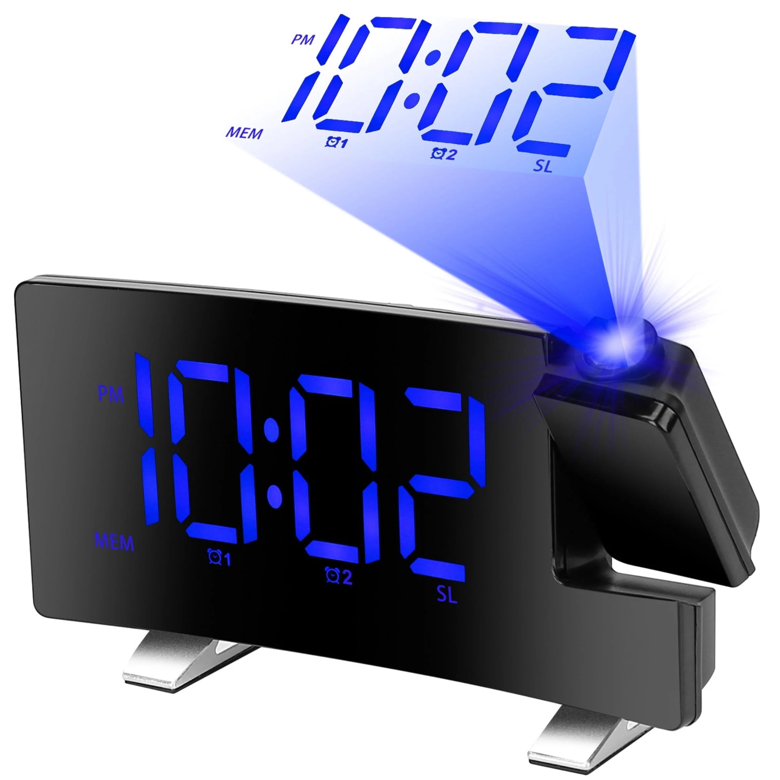 Fresh Fab Finds FFF-Blue-GPCT3040 Curved-Screen Projection Alarm Clock ...