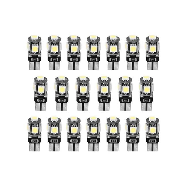 Fresh Fab Finds FFF-GPCT1766 T10 SMD5050 LED Light Bulbs 6000K Wedge ...