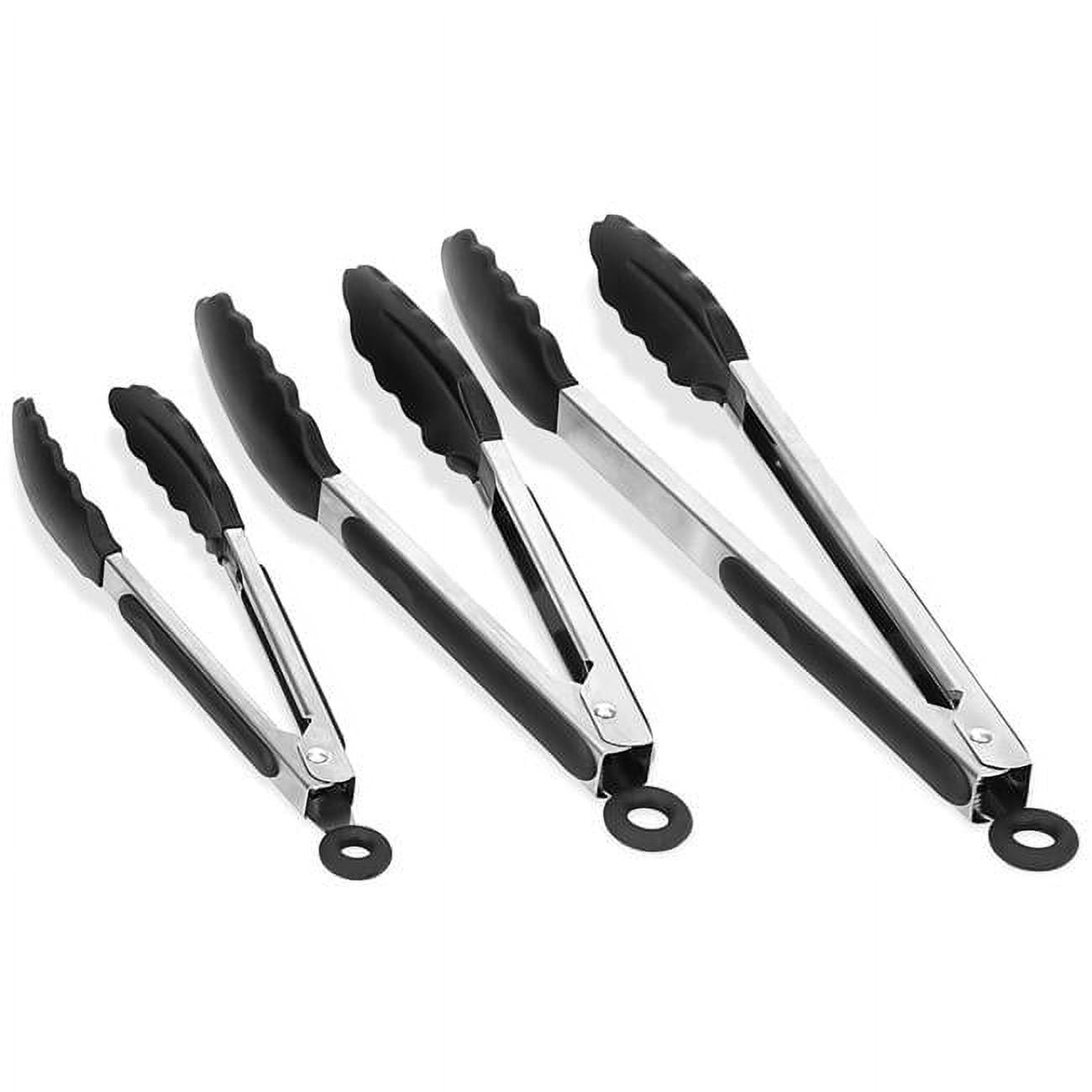 Fresh Fab Finds FFF-GPCT2310 3-Piece Stainless Steel Locking Food Tongs ...