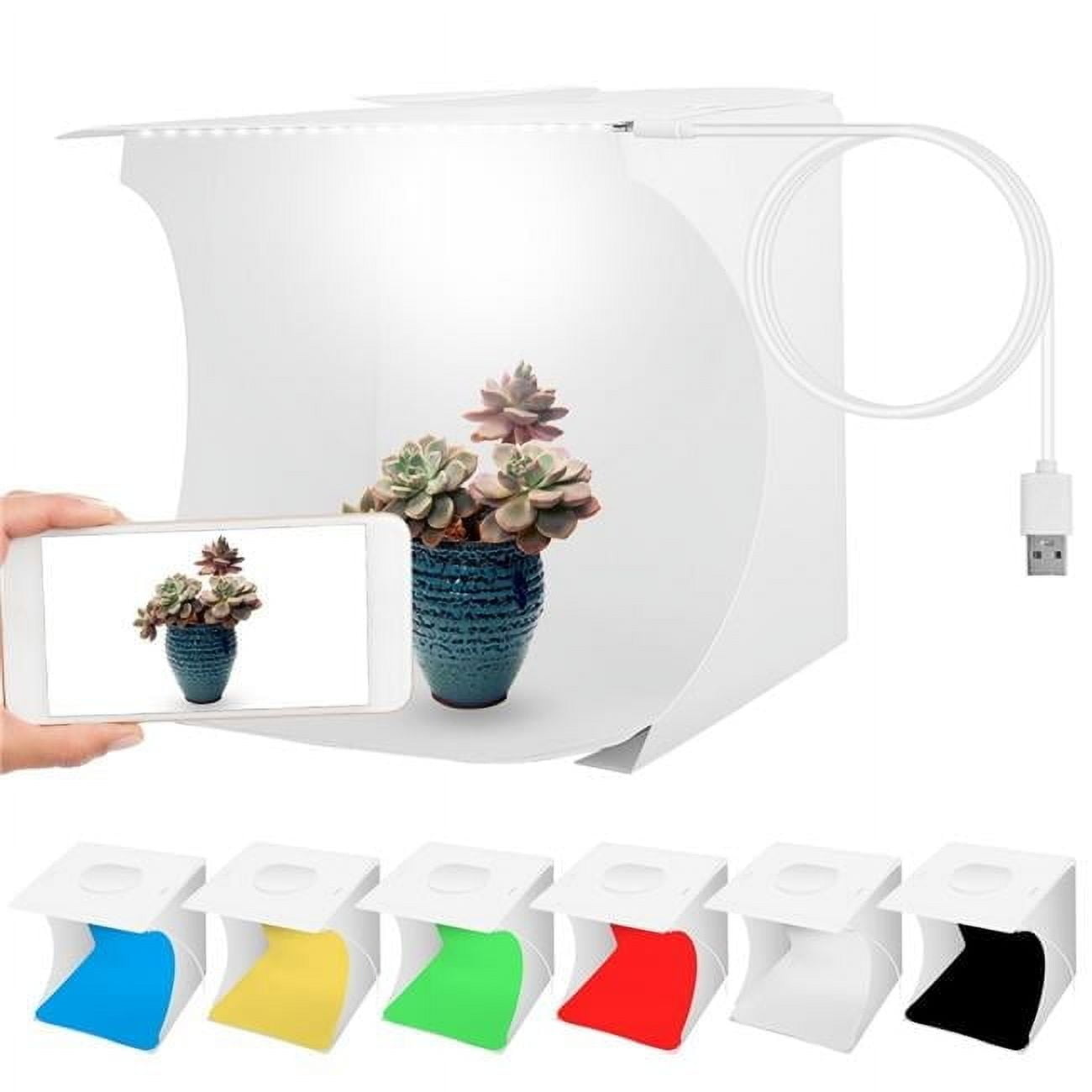 Fresh Fab Finds FFF-GPCT2710 Foldable LED Light Box Kit w/6 Backdrops ...