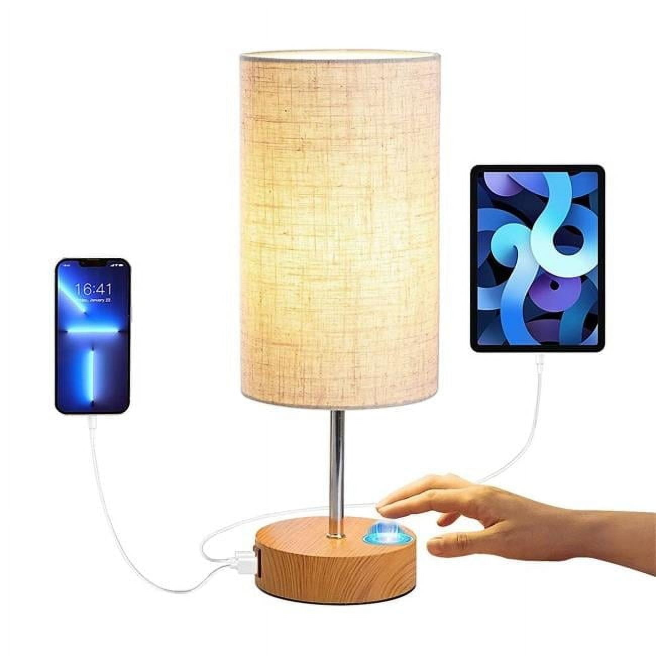 Fresh Fab Finds FFF-GPCT3706 Dimmable 3-Way Touch Table Lamp, Bedroom ...