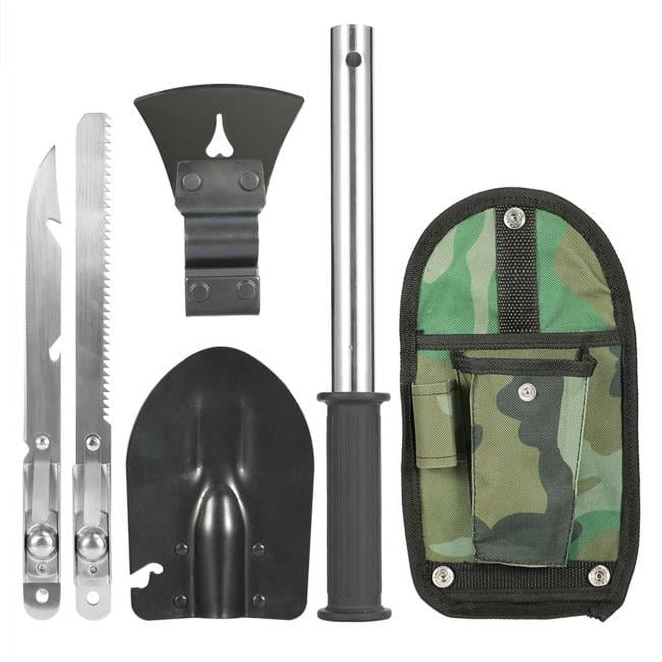 Fresh Fab Finds FFF-GPCT701 6-in-1 Multi Tool Survival Kit Shovel Knife ...