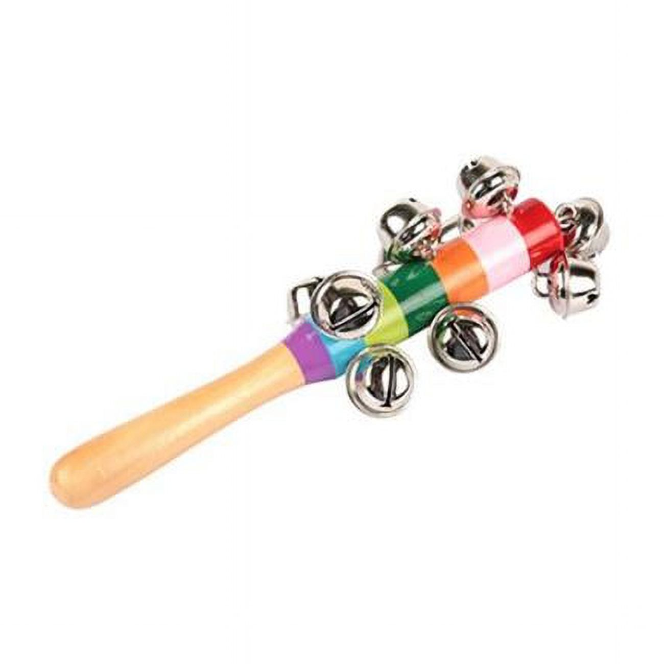 Fresh Fab Finds FFF-GPCT927 Rainbow Color Wooden Handbell Pram Rattle ...
