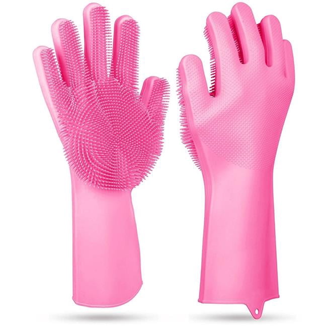 Fresh Fab Finds FFF-Pink-GPCT1944 1 Pair Silicone Dishwashing Gloves ...