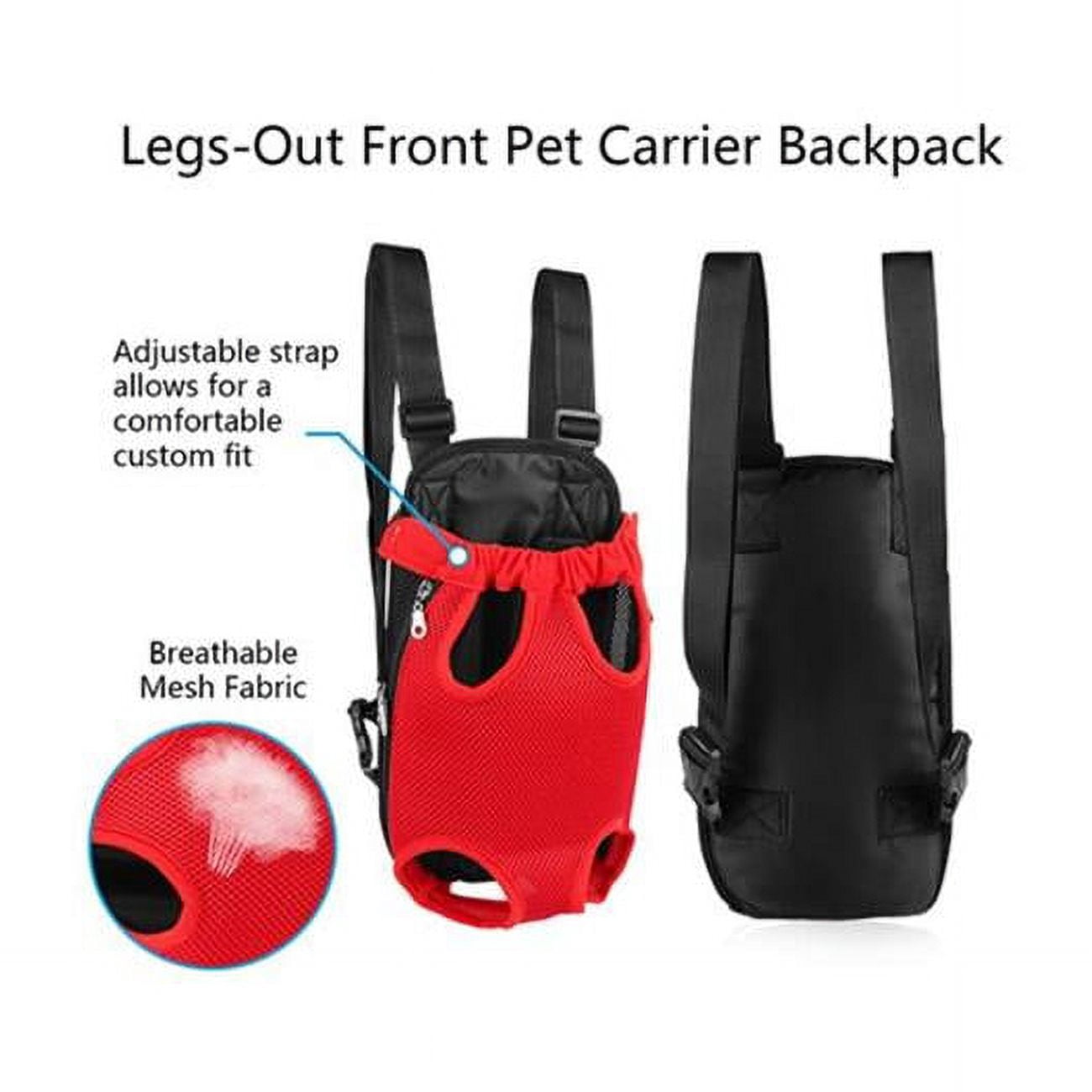 Fresh Fab Finds FFF-Red-M-GPCT1187 Legs Out Front Travel Bag Adjustable ...