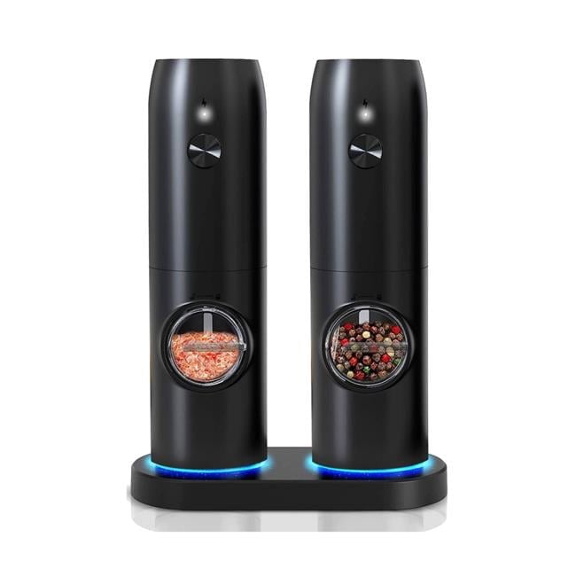 Fresh Fab Finds Rechargeable Electric Salt and Pepper Grinder Set - LED ...