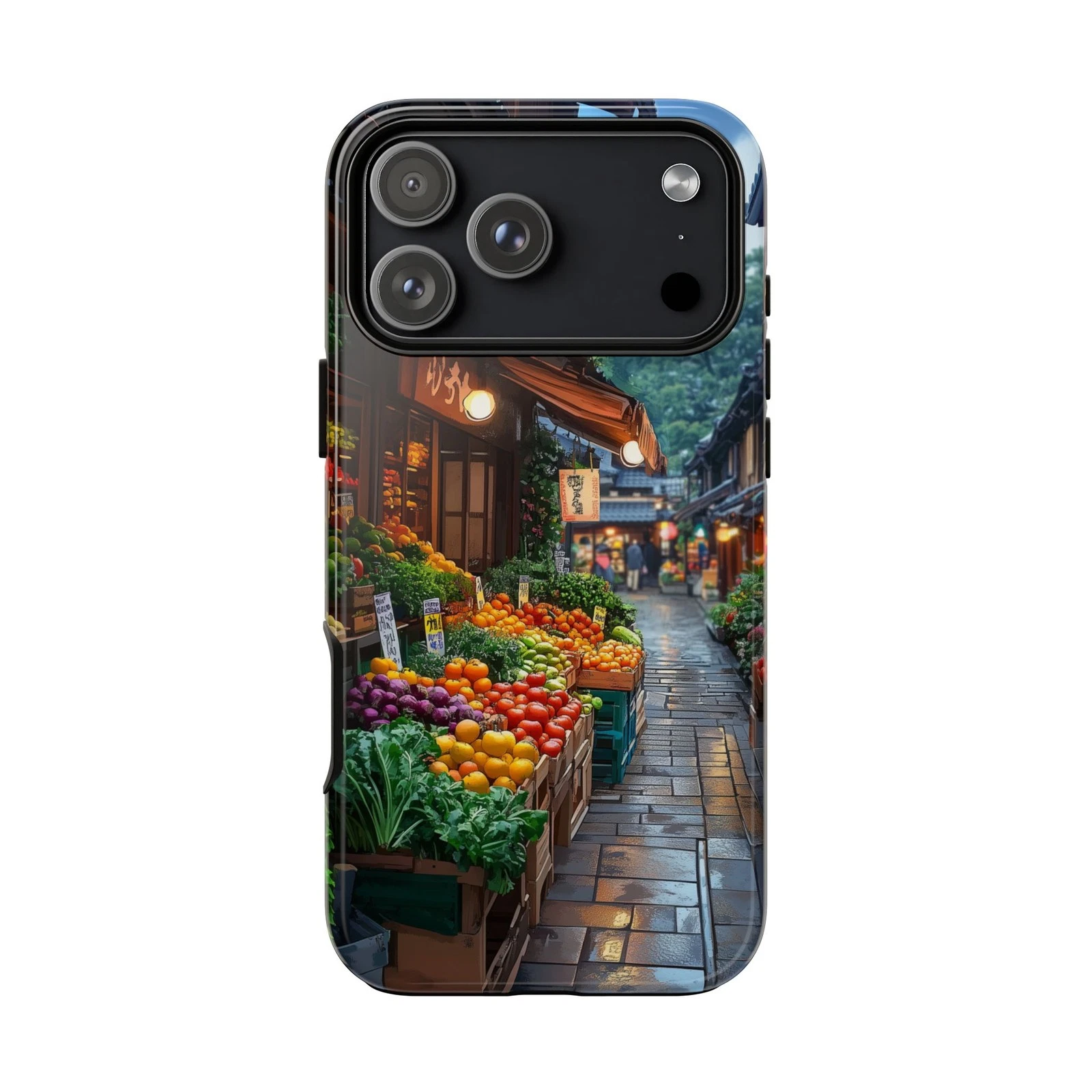 Fresh Farmers Market Vibrant Scene Case for iPhone 17 through 11 Pro ...