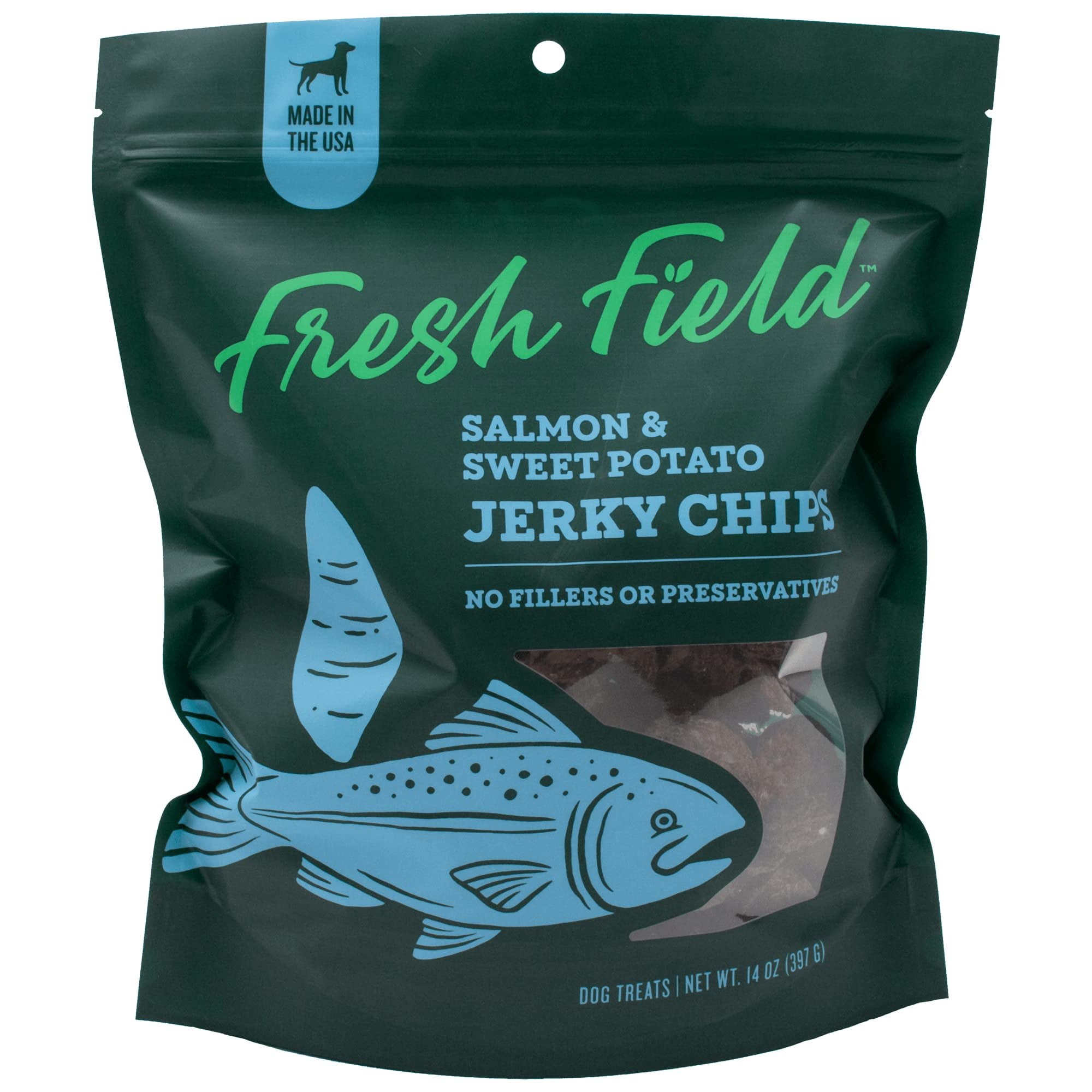 Fresh Field Salmon & TMA2 Sweet Potato Jerky Chips, 14 oz - All-Natural ...