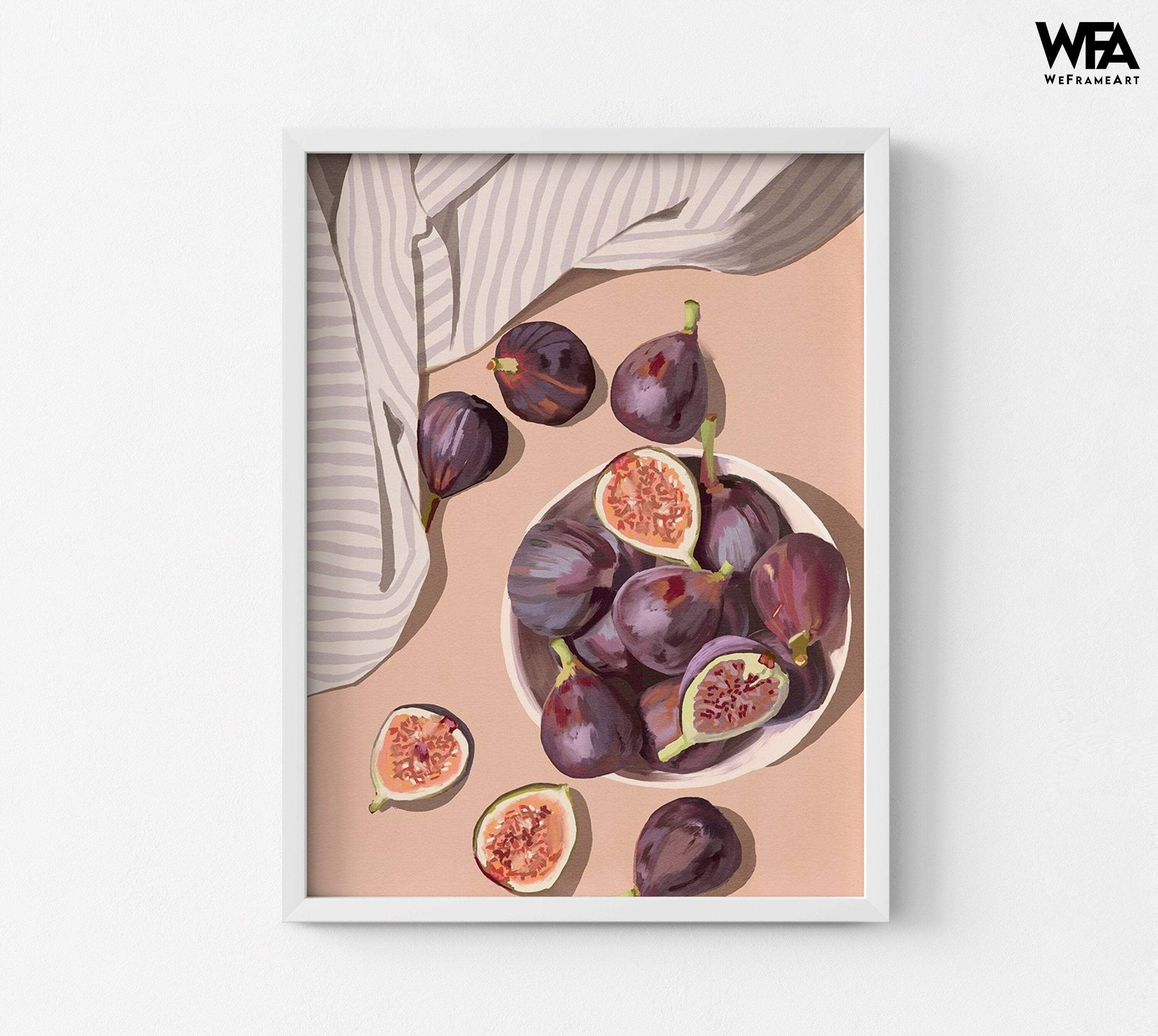 Fresh Figs by Urban Road, Figs Art Decoration, Handmade Framed Figs ...