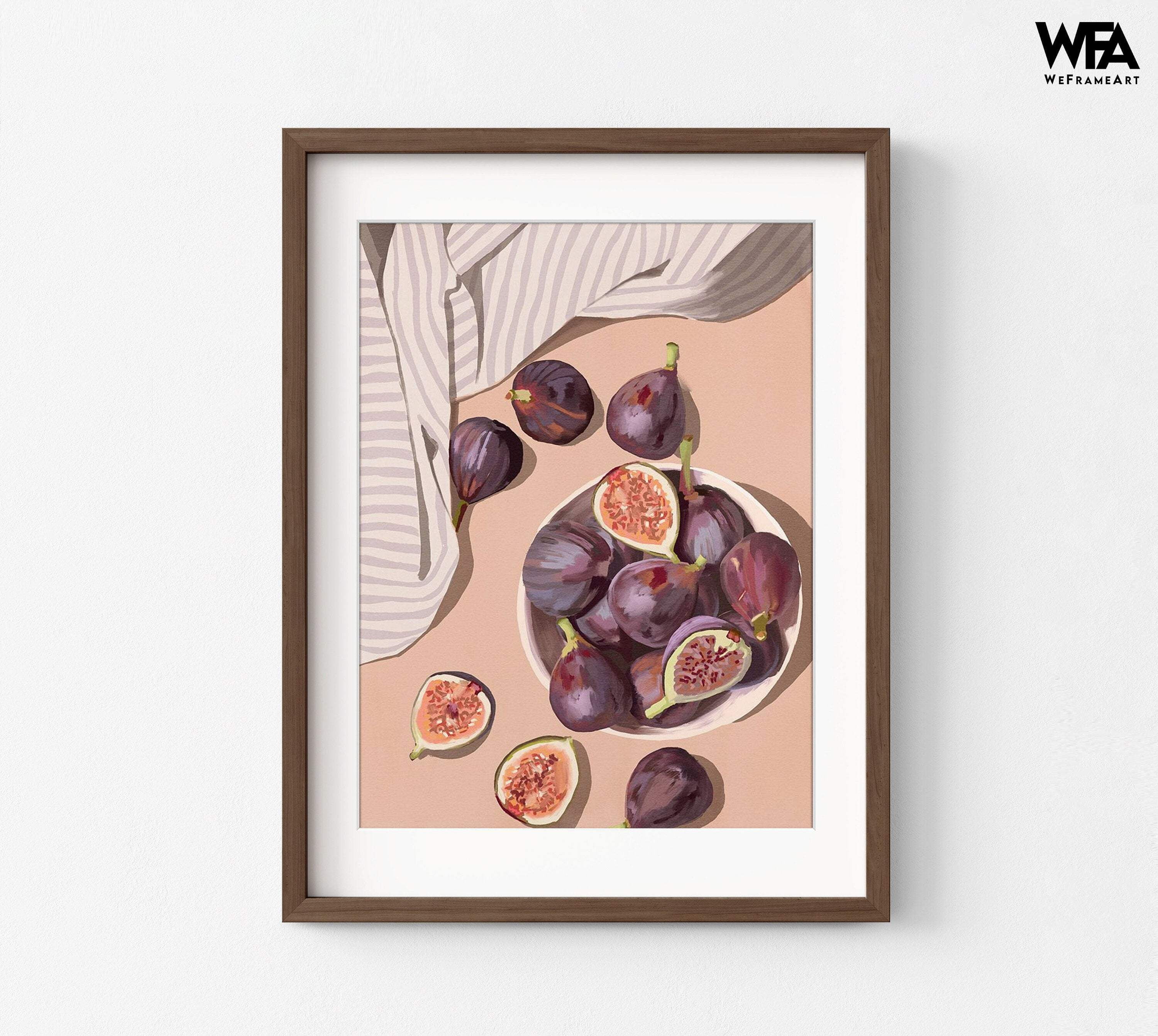 Fresh Figs by Urban Road, Figs Art Decoration, Handmade Framed Figs ...