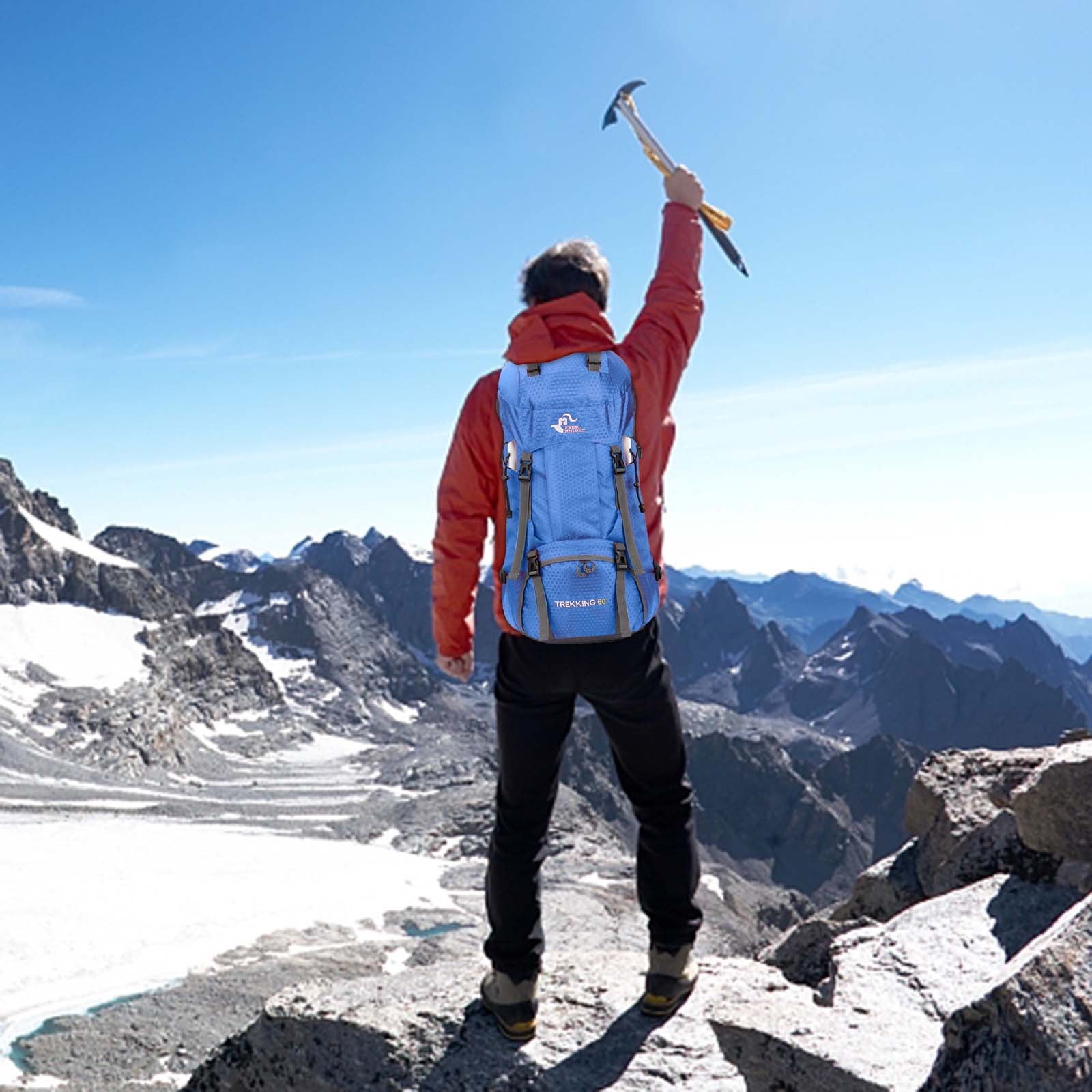 Fresh Finds, 60l Climbing Backpack, Outdoor Hiking Rucksack, Durable ...