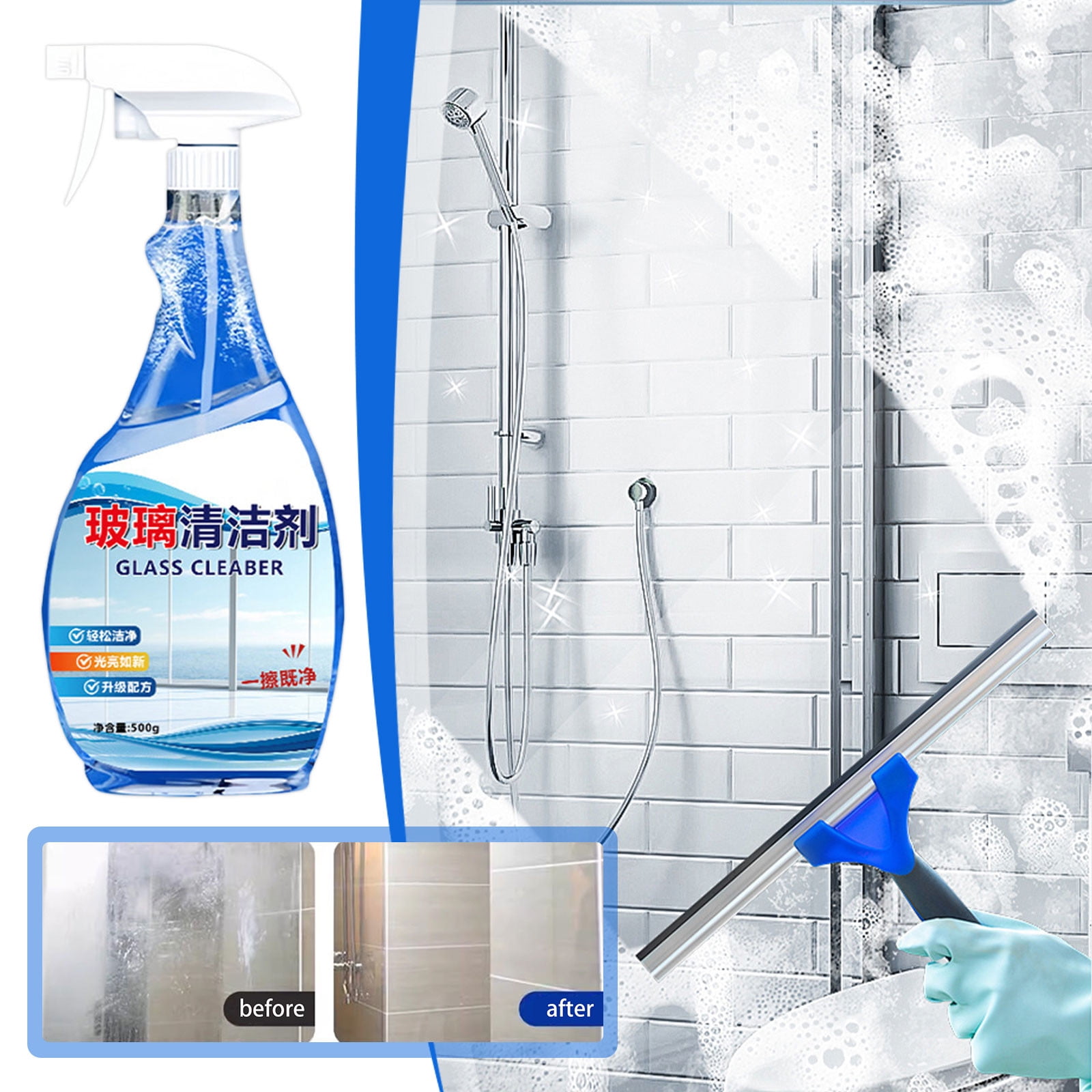 Fresh Finds, Household Glass Cleaner, Strong Detergent, 500ml Bottle ...