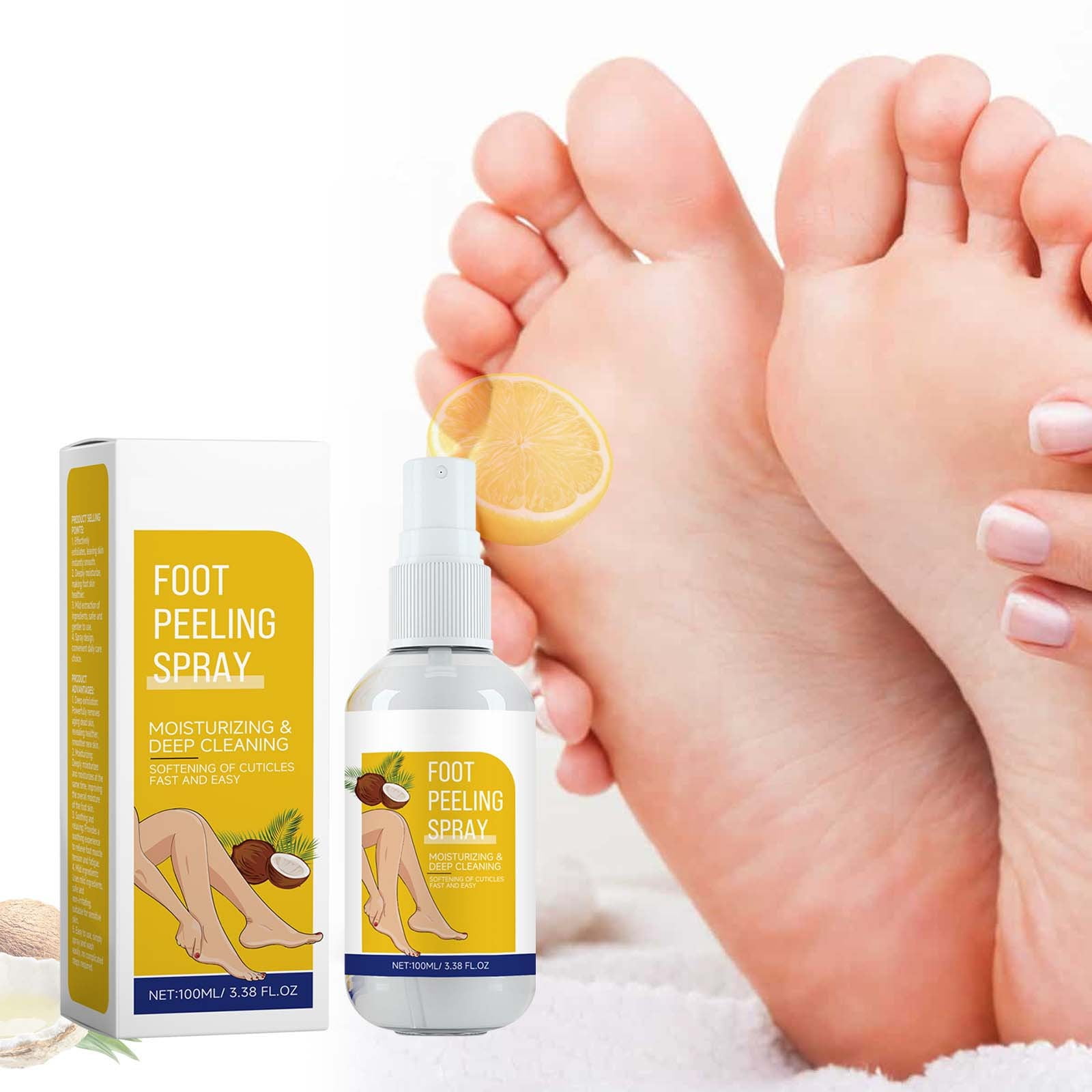 Fresh Finds, Lemon Foot Exfoliating Mud Spray, Gentle Skin Scrub, 100ml ...