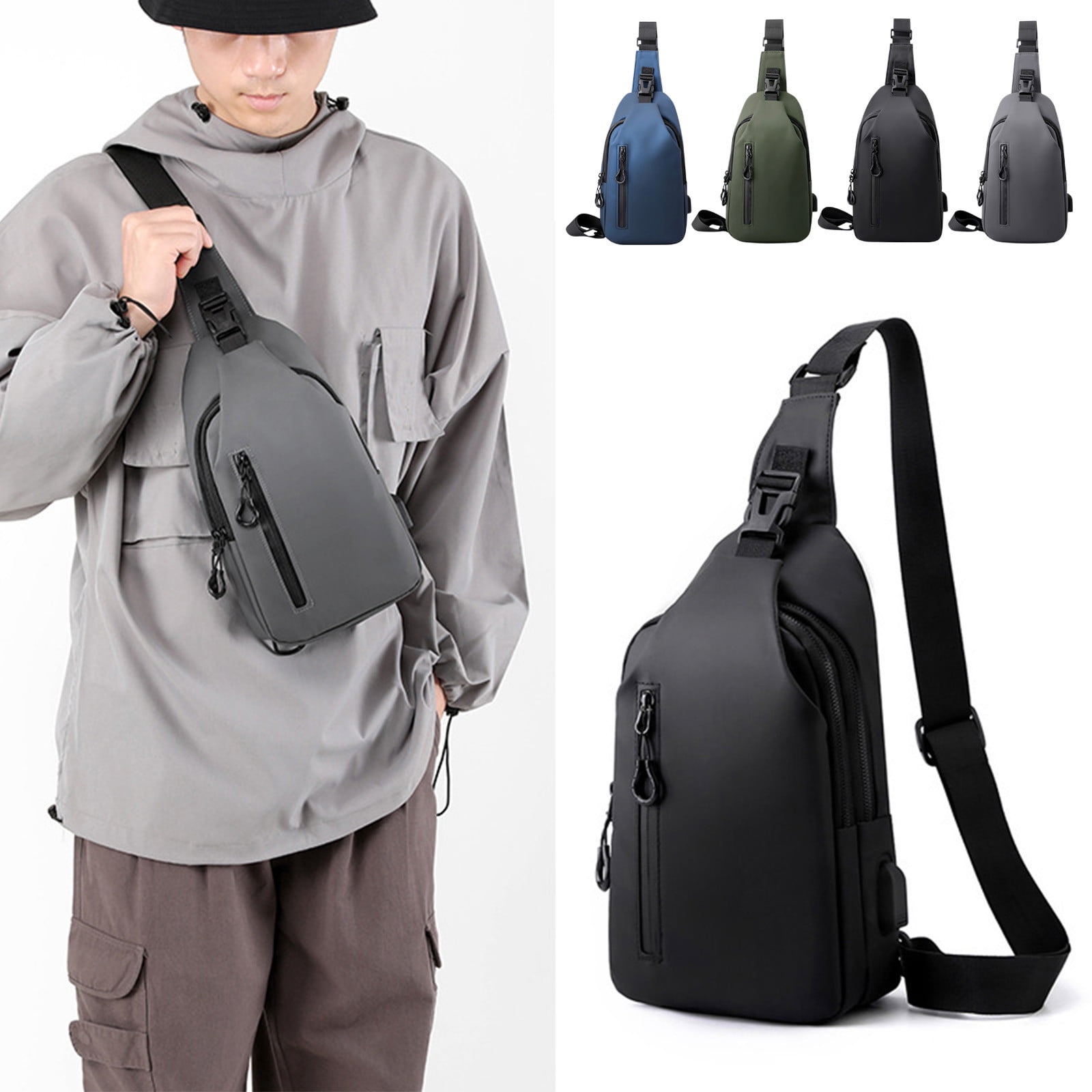 Fresh Finds, Motorcycle Leather Bra Bag, Chest Body Bag, Waterproof ...