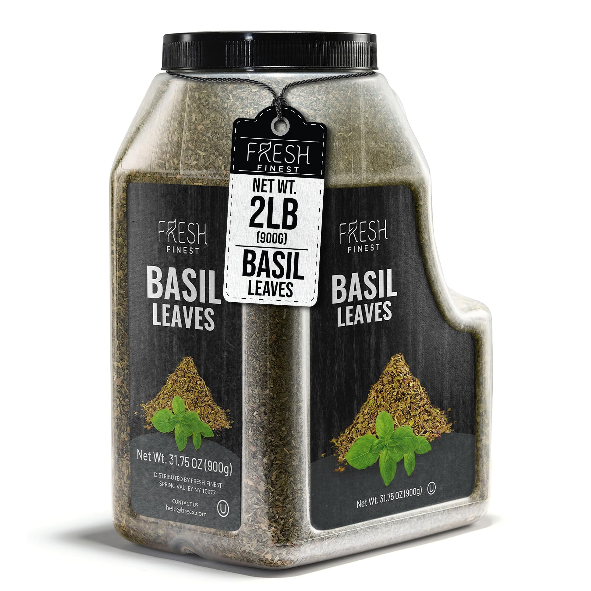 Fresh Finest Basil Leaves MFF30 Spice Bulk 2 LB (31.75 oz) - Premium ...
