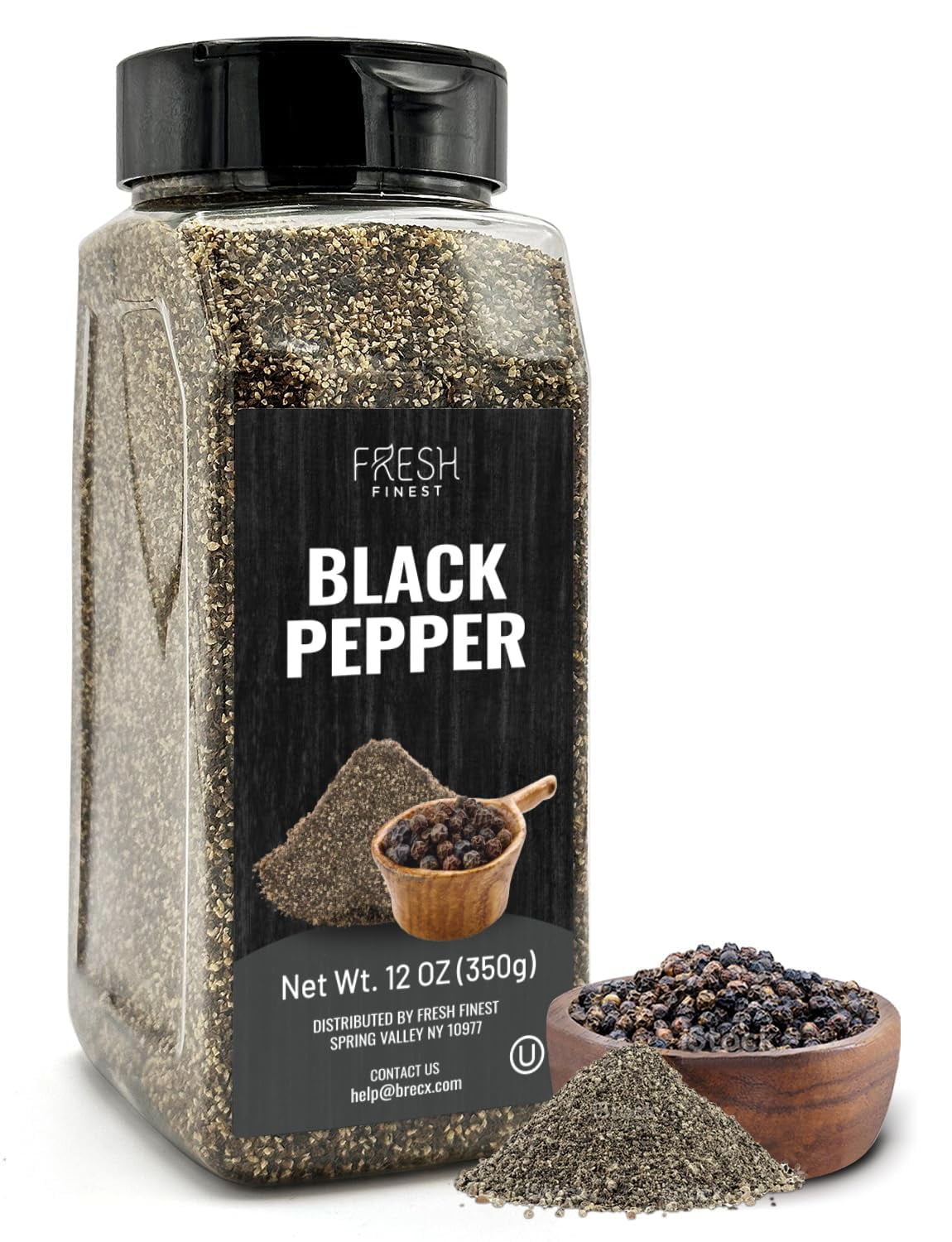 Fresh Finest Course Black BCF26 Pepper - 12 oz 350G for Home and ...