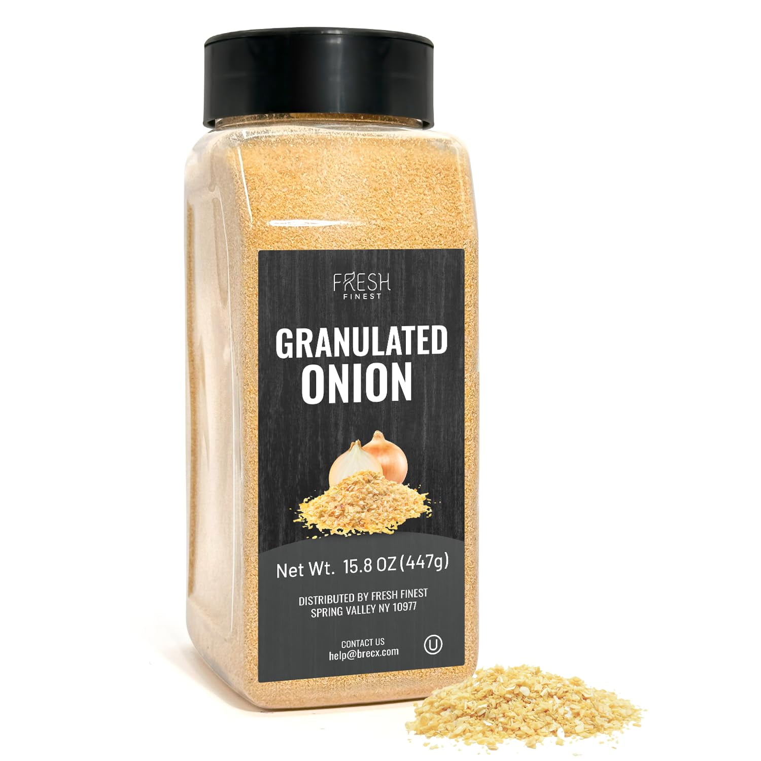 Fresh Finest Granulated Onion HMF23 15.8oz - Premium Onion Powder - All-Natural, Non-GMO, Gluten ...
