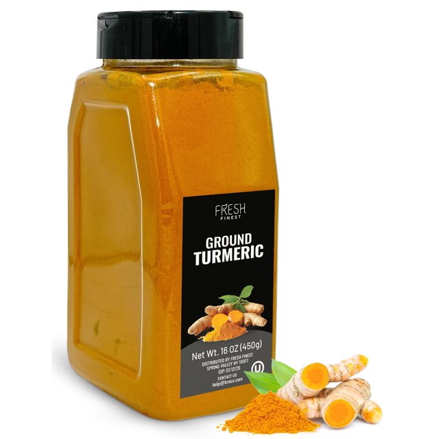 Fresh Finest Ground Turmeric Powder, Kosher & Non-GMO, 450G (16 oz ...
