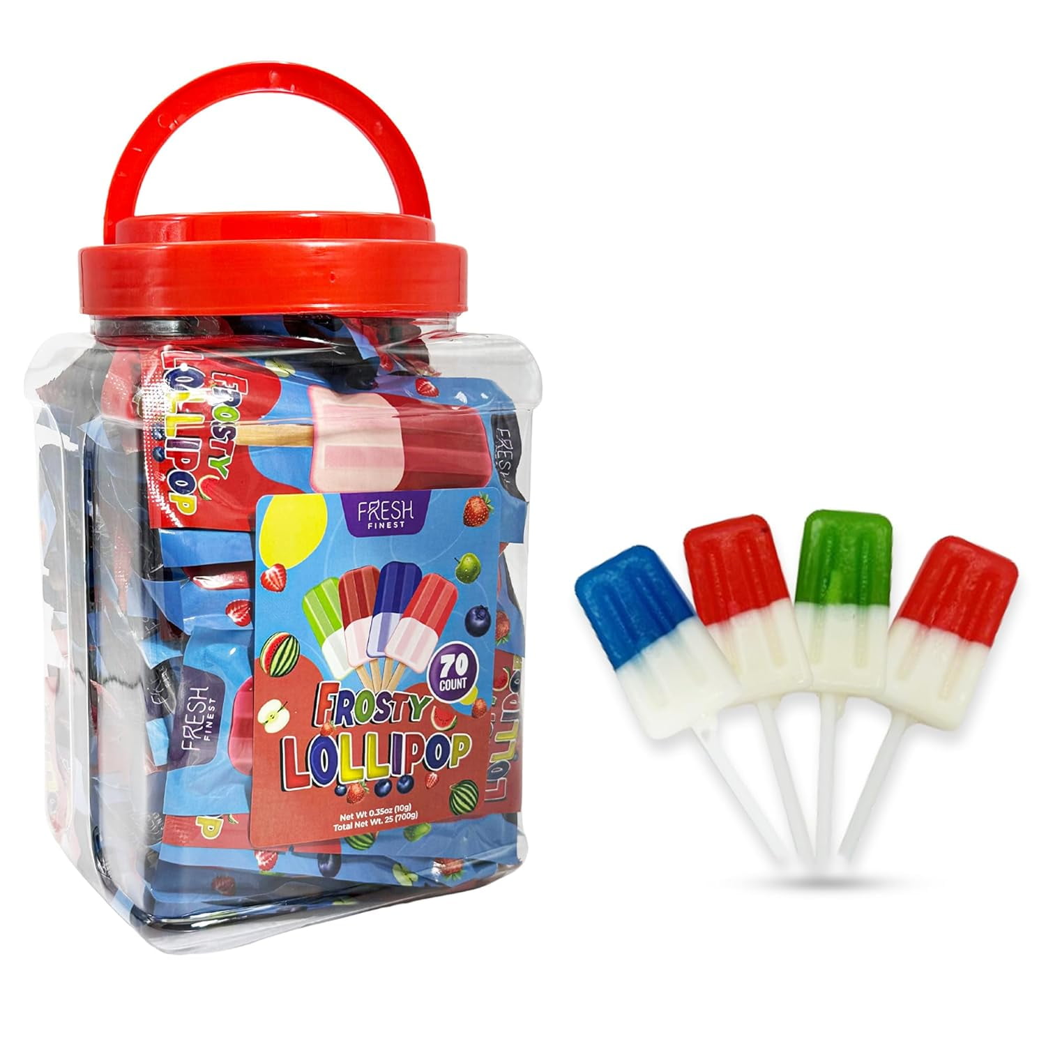 Fresh Finest Popsicle Shaped Ice Cream Lollipops - Individualy Wrapped ...